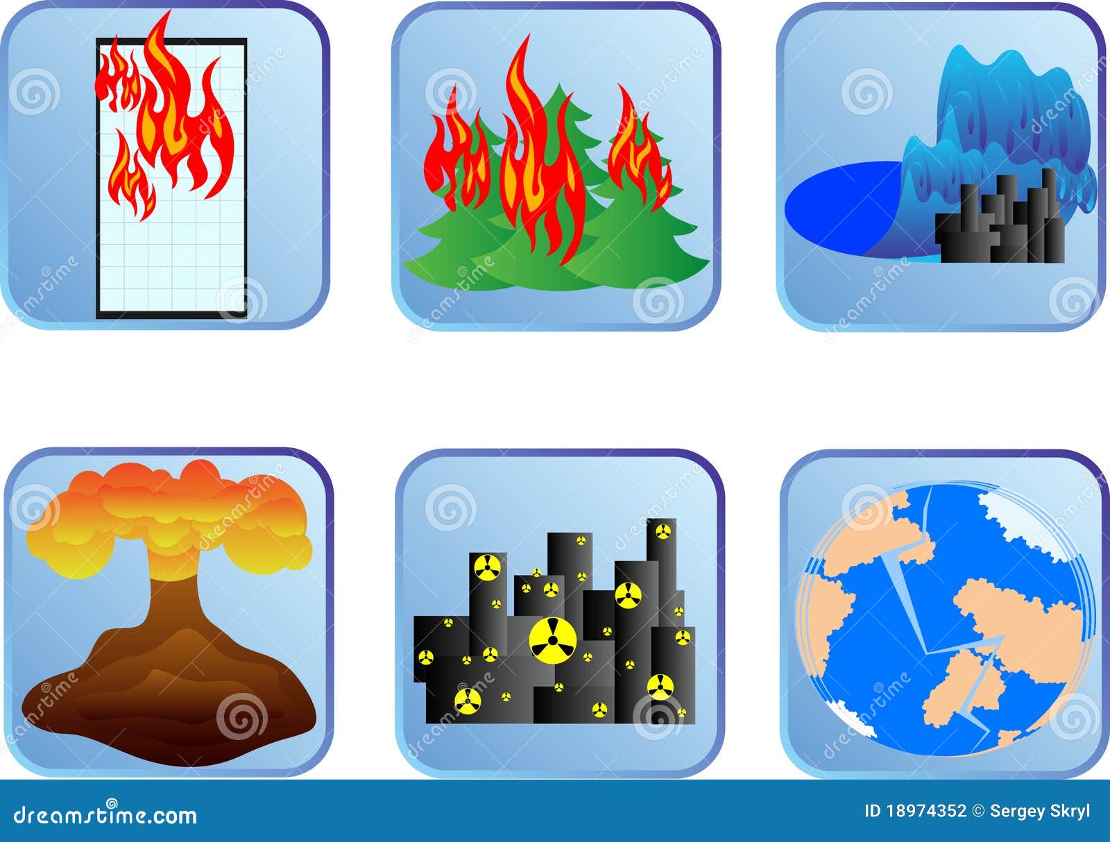 Natuurramp stock illustratie. Illustration of teken, zwart - 18974352