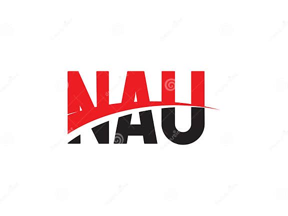 NAU Letter Initial Logo Design Vector Illustration Stock Vector ...