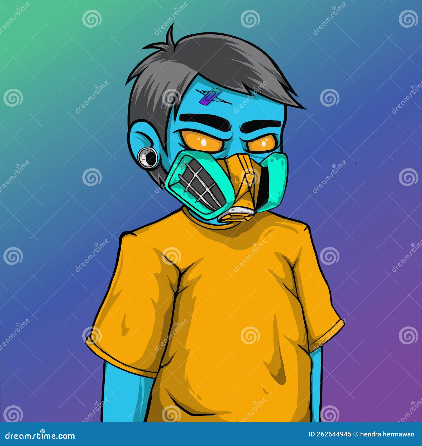 Badboys stock illustration. Illustration of mask, clothing - 262644945