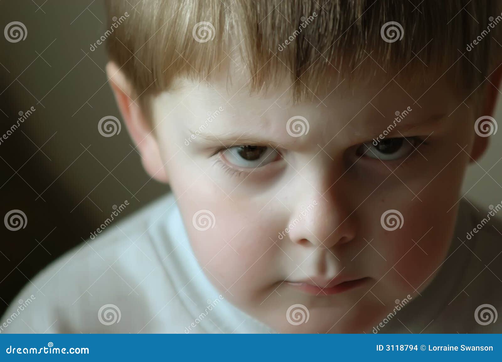 Naughty Little Boy stock photo. Image of scowl, child - 3118794