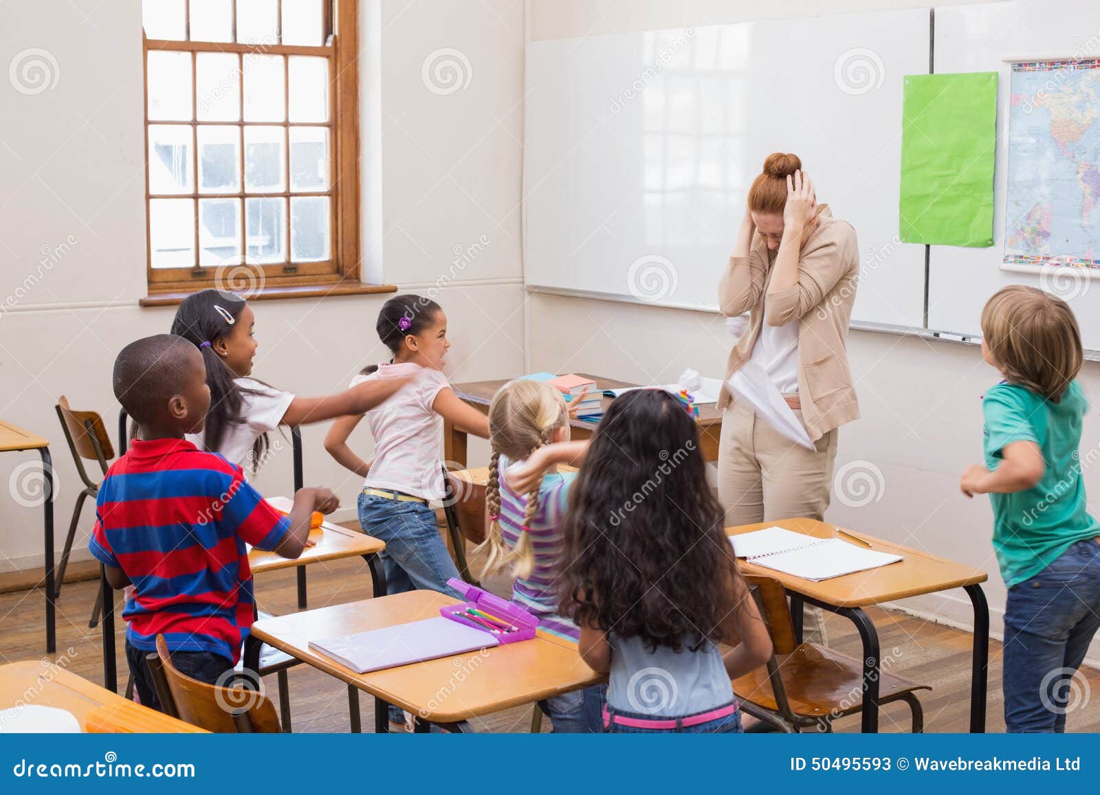 Naughty pupils in class stock image. Image of career - 50495593