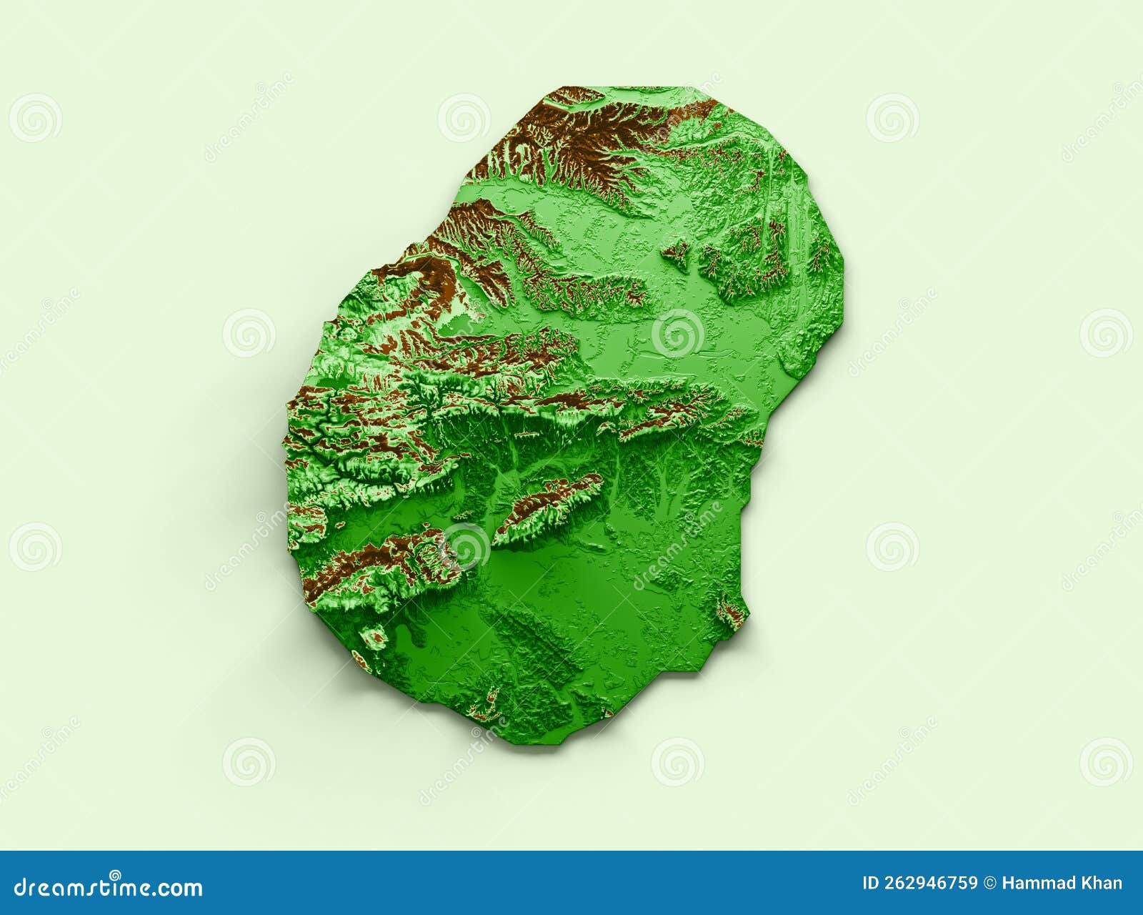 Nauru Topographic Map 3d Realistic Map Color 3d Illustration Stock ...