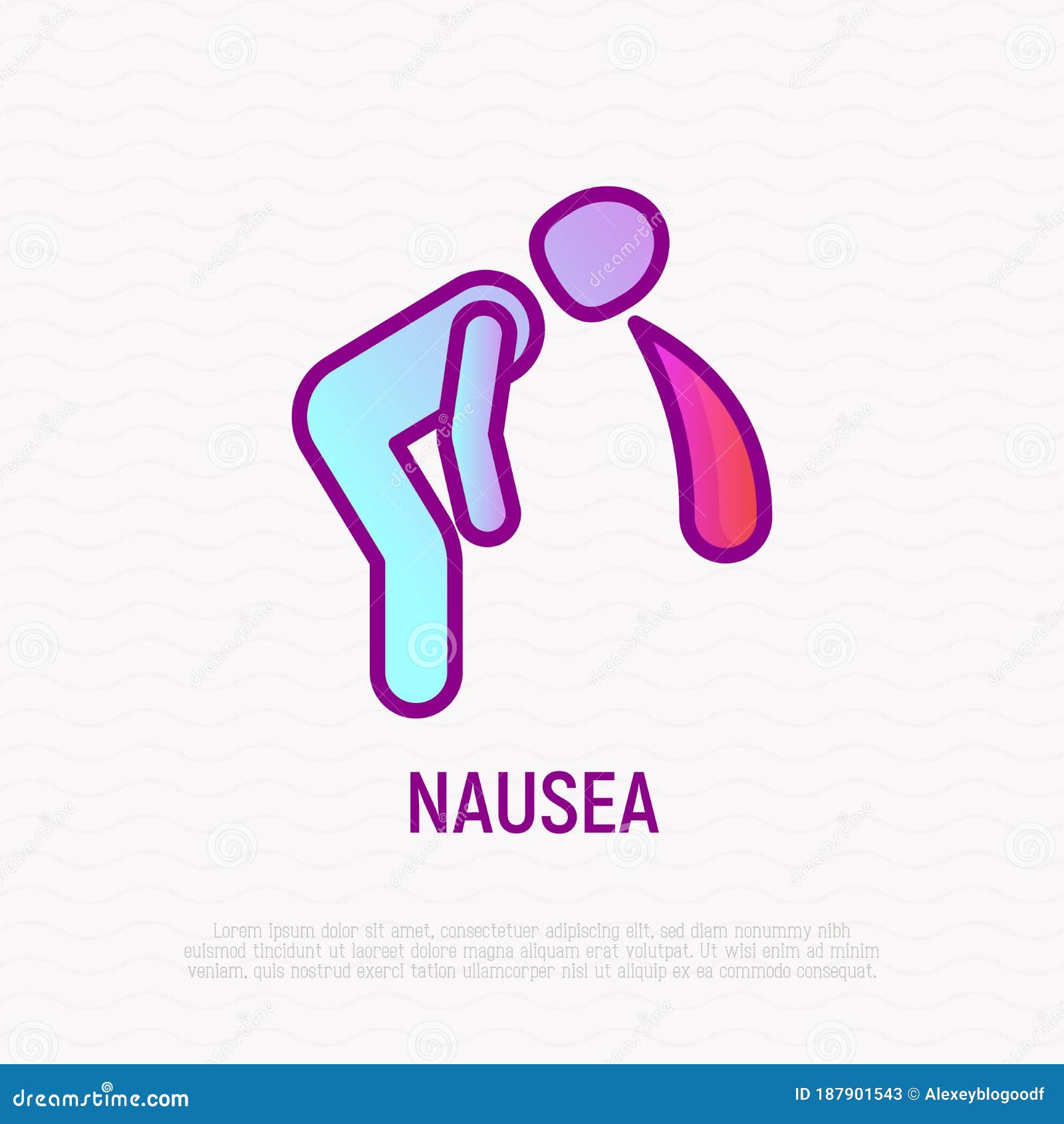 Nausea Thin Line Icon. Modern Vector Illustration of Vomiting Stock ...