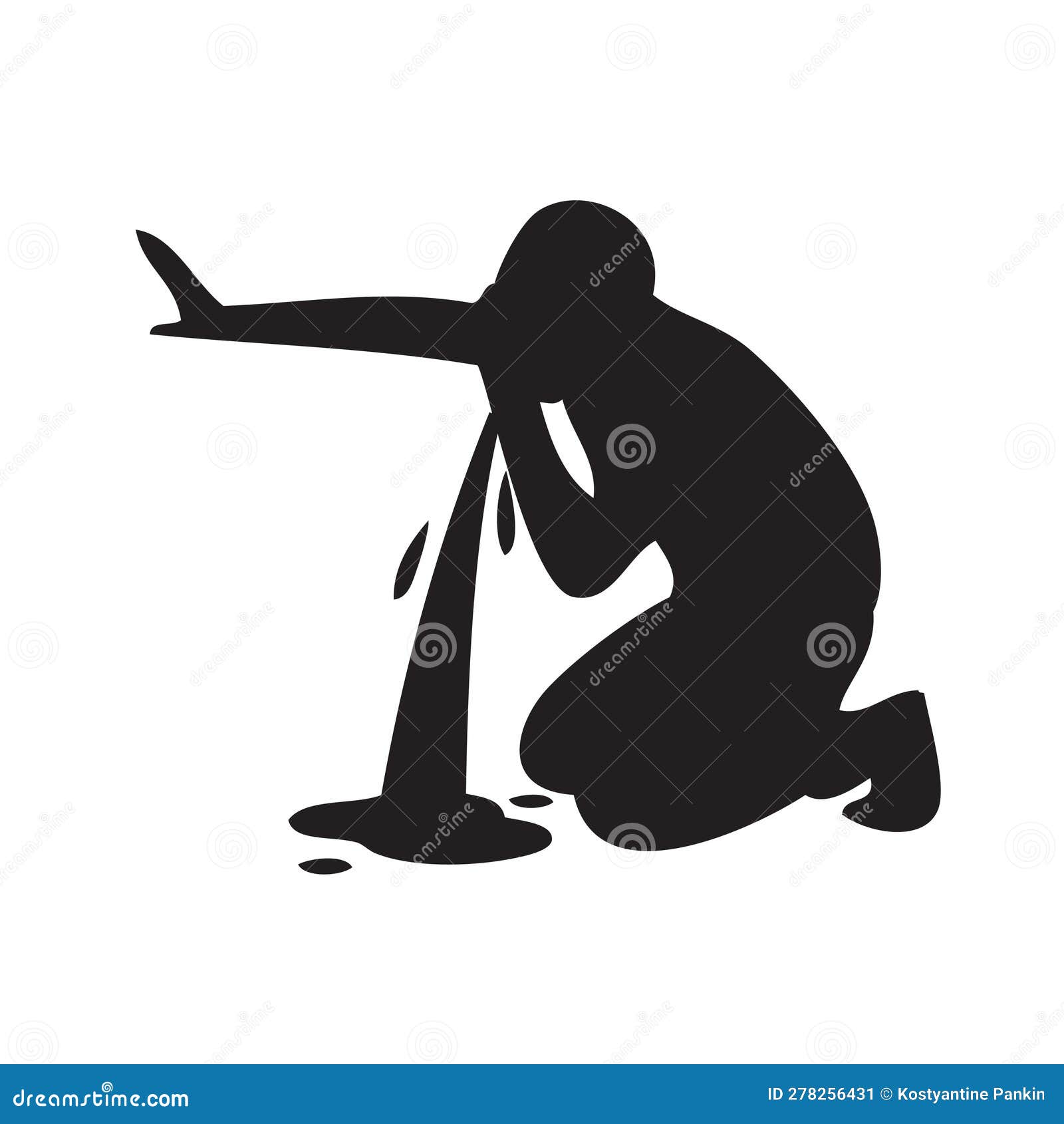 Nausea vector illustration stock vector. Illustration of catch - 278256431