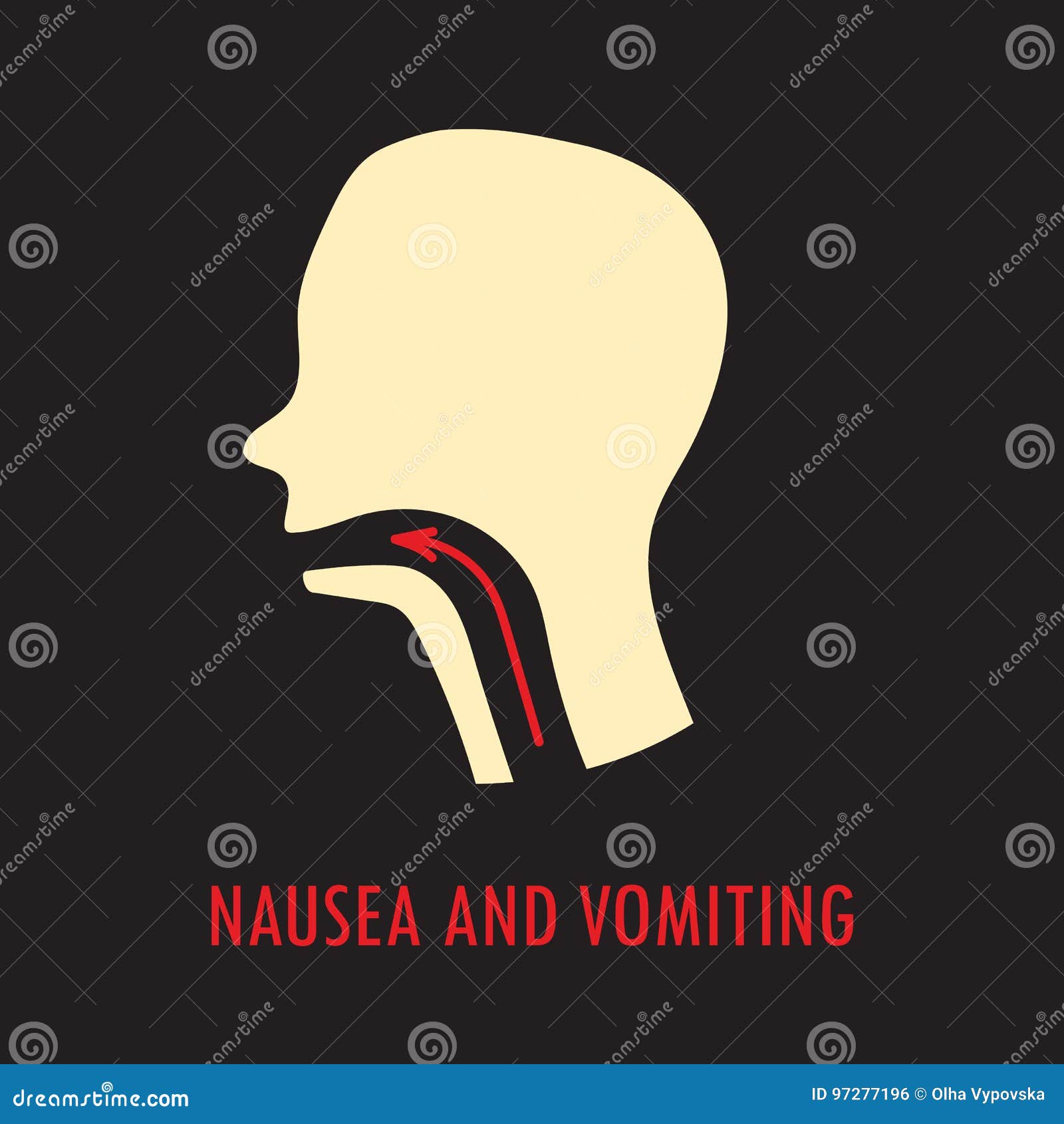 Nausea And Vomiting Linear Icon Cartoon Vector | CartoonDealer.com ...