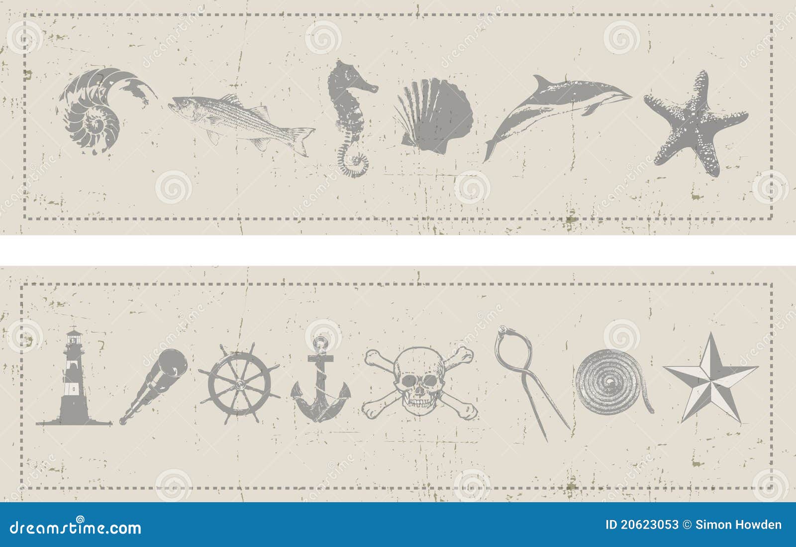 Nautical Banners stock illustration. Illustration of star - 20623053