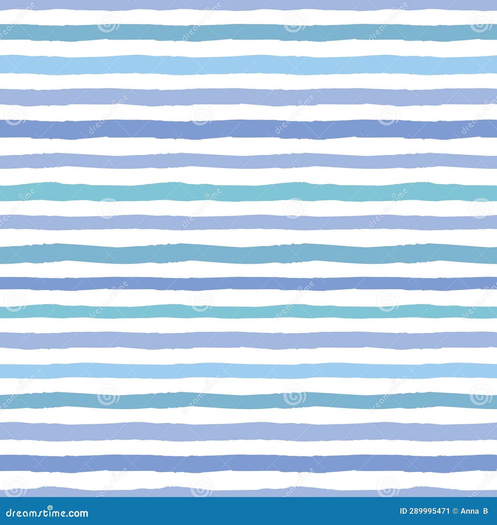 Nautical Blue Stripe Background. Vector Seamless Repeat of Beach ...
