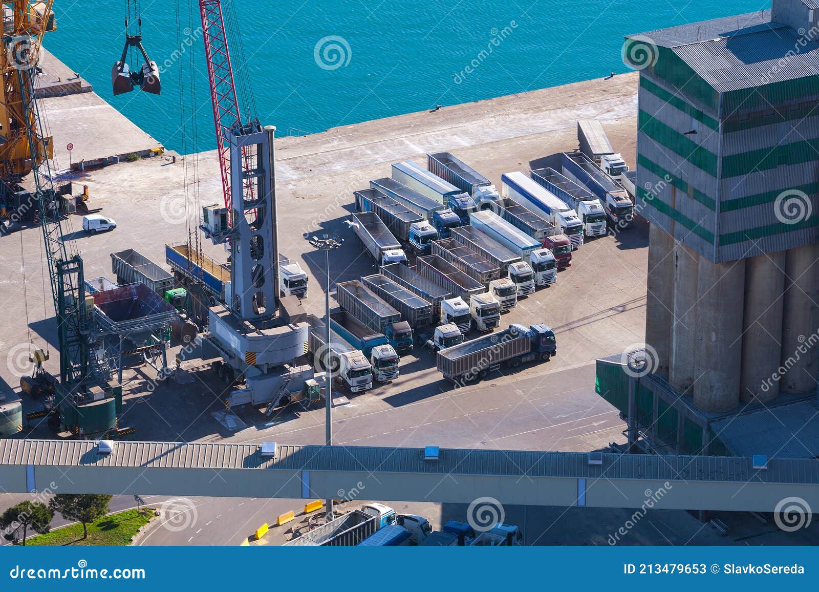 Nautical Bulk Cargo Terminal Stock Image - Image of commercial, pier ...