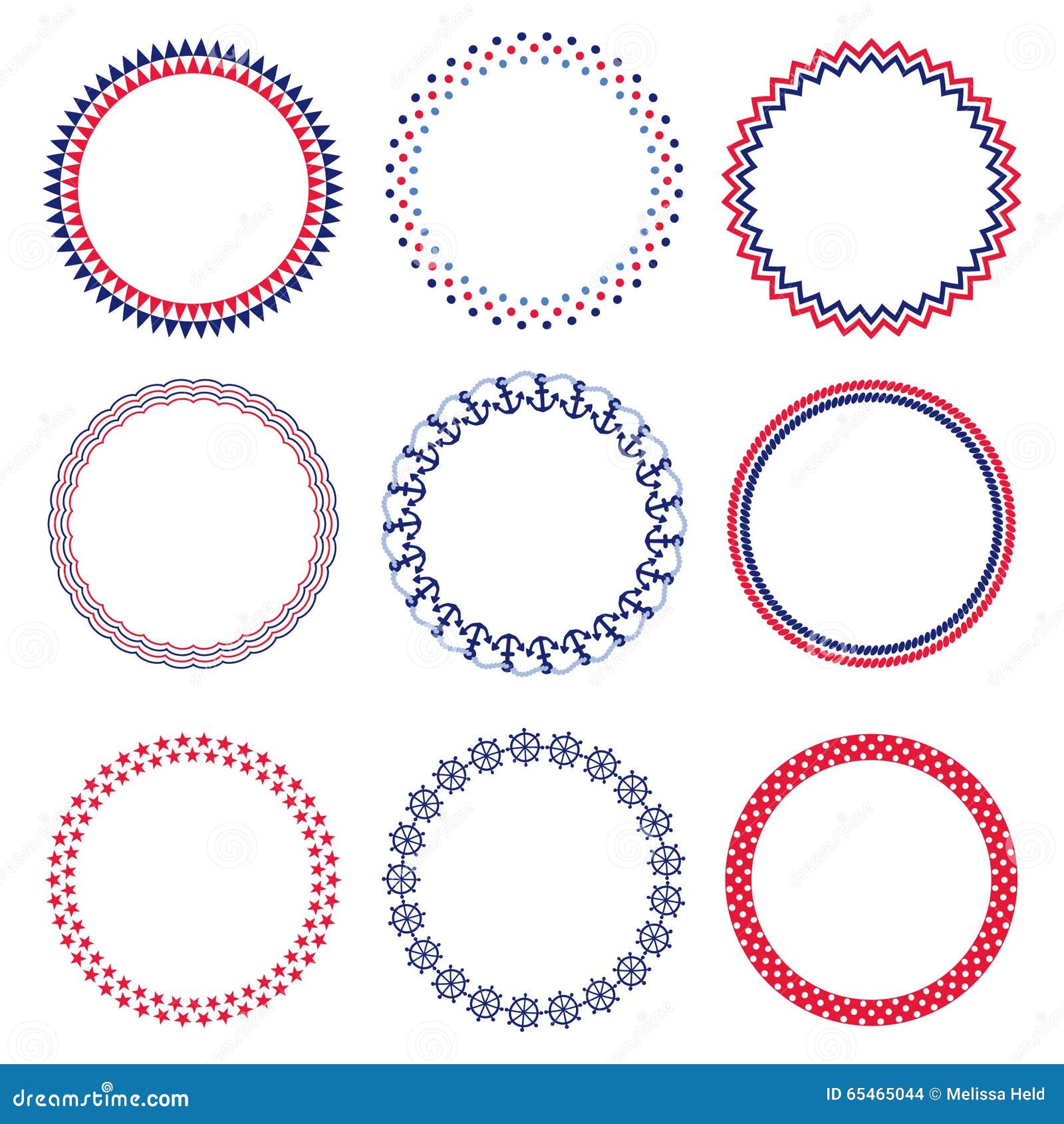 Nautical circle frames stock illustration. Illustration of nautical ...
