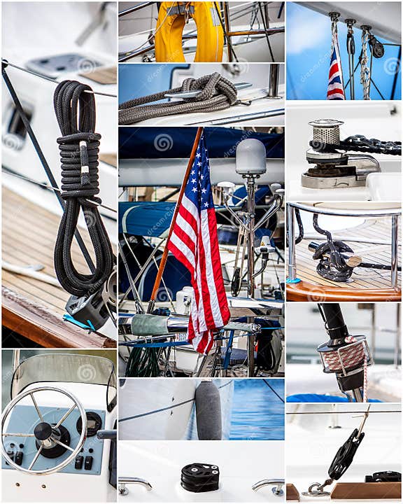 Nautical collage stock photo. Image of marina, luxury - 27695526