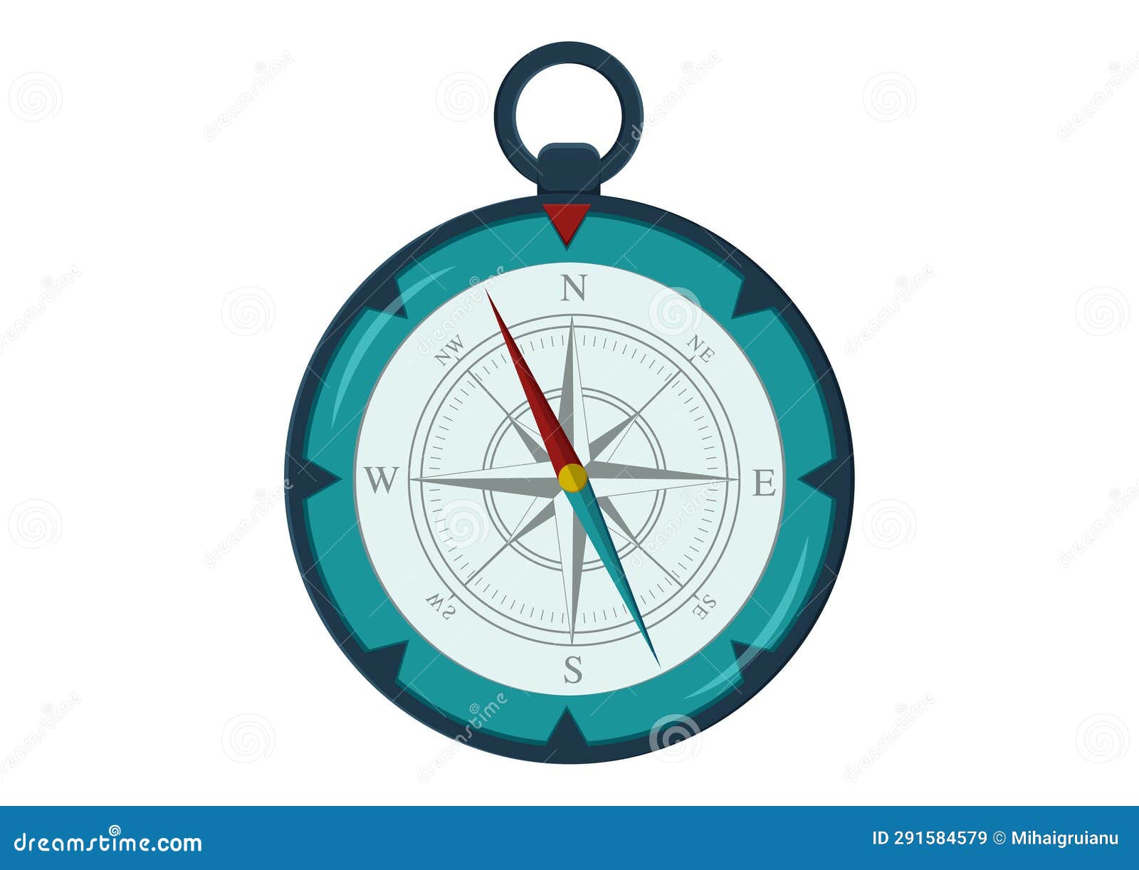 Nautical Compass for Heading and Direction Vector Illustration ...