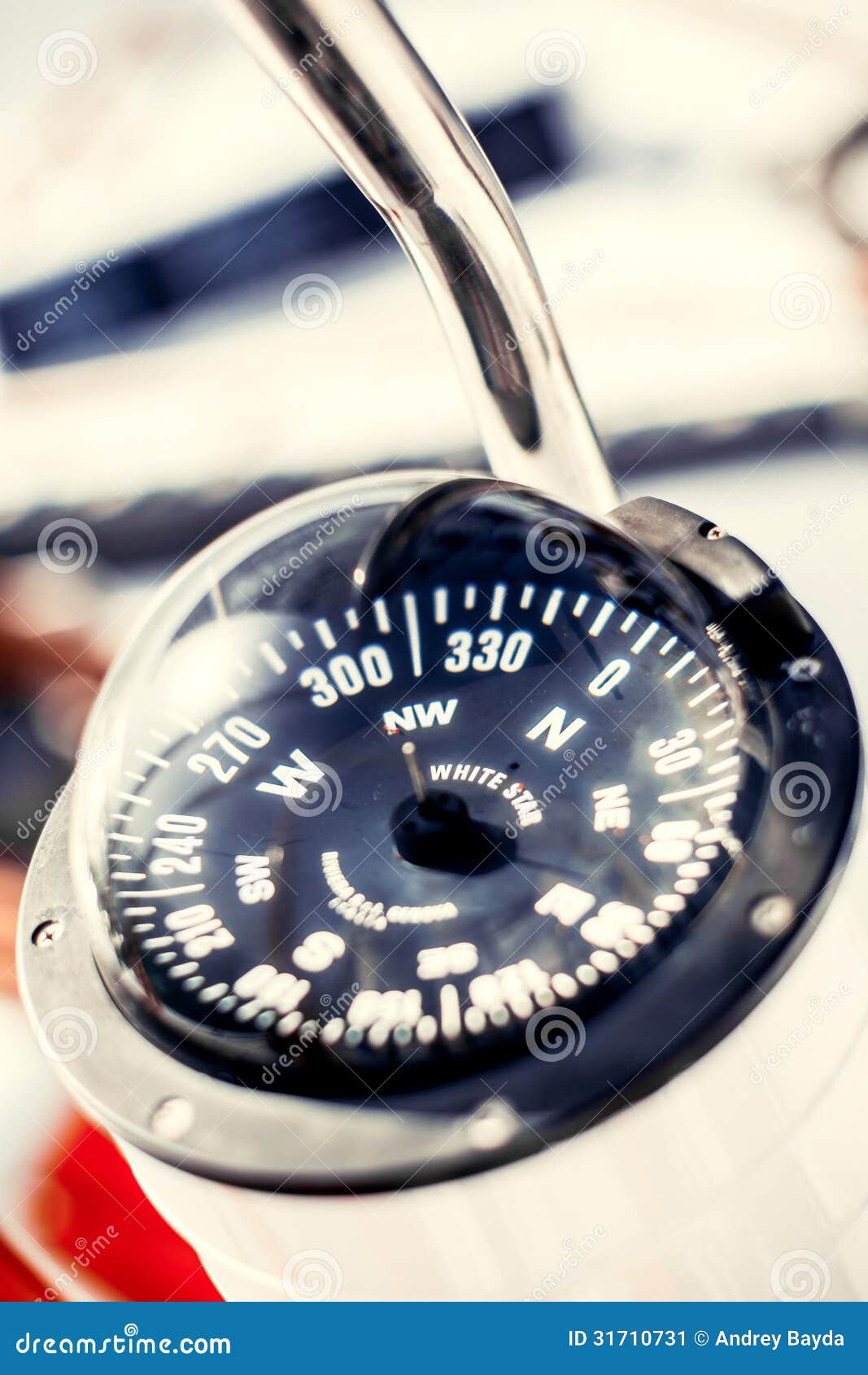 Nautical compass stock image. Image of clock, navigate - 31710731