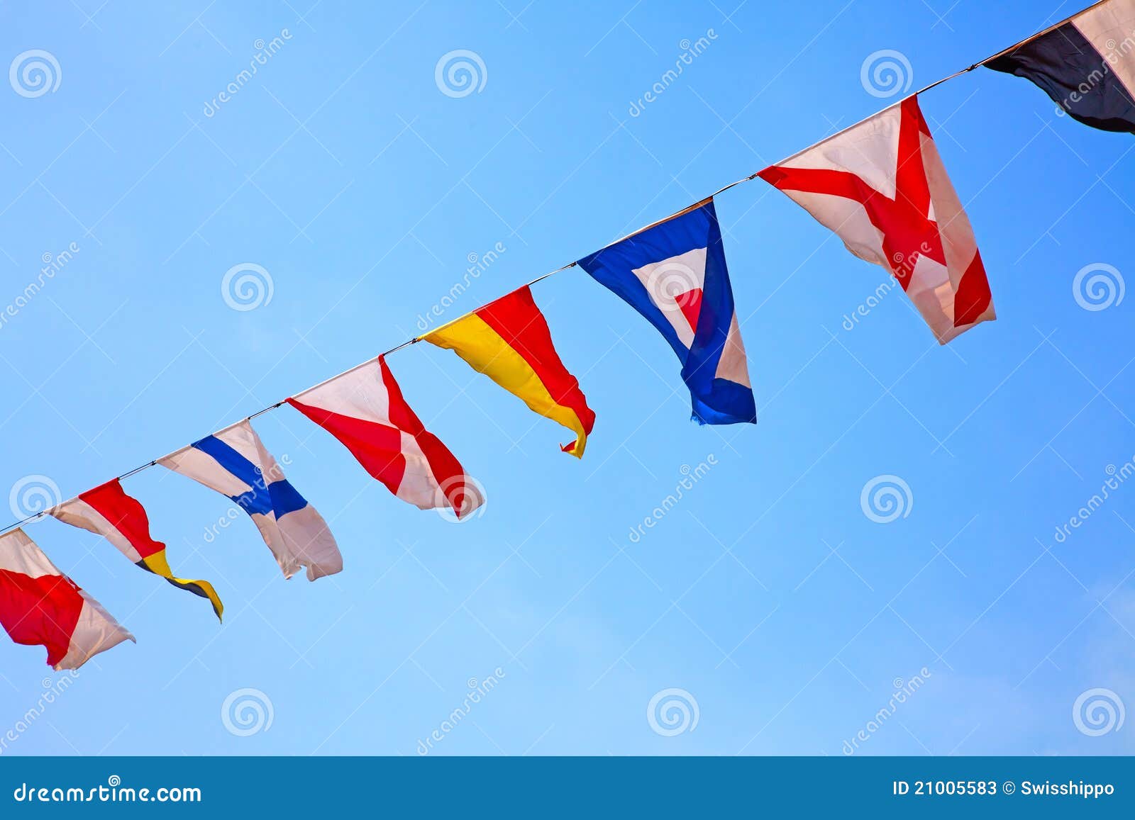 Nautical flags stock image. Image of flag, cruise, rope - 21005583