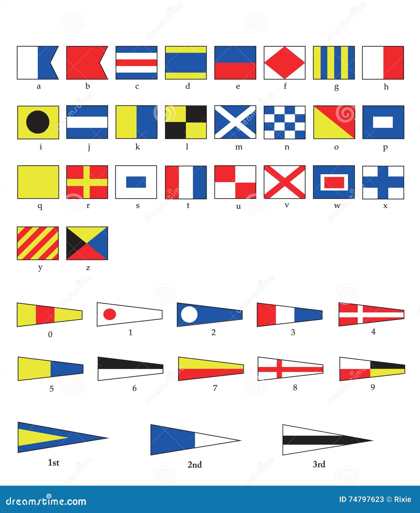 Nautical flags stock vector. Illustration of emblem, graphic - 74797623
