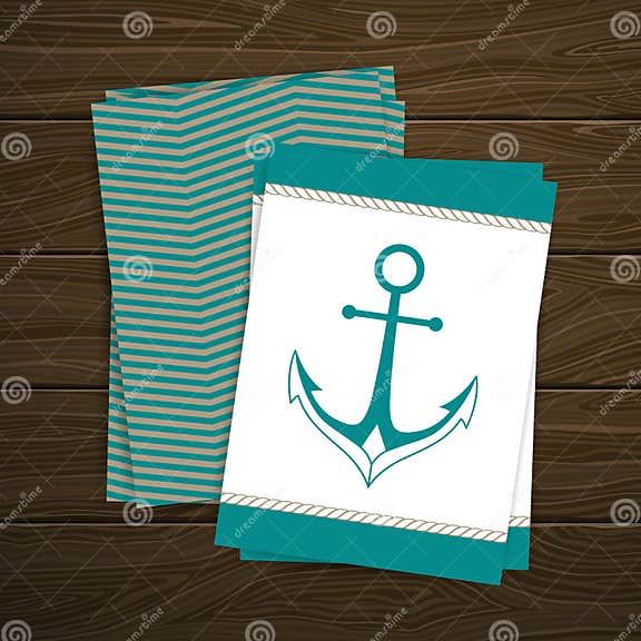 Nautical Flyer Template stock illustration. Illustration of card - 55298711