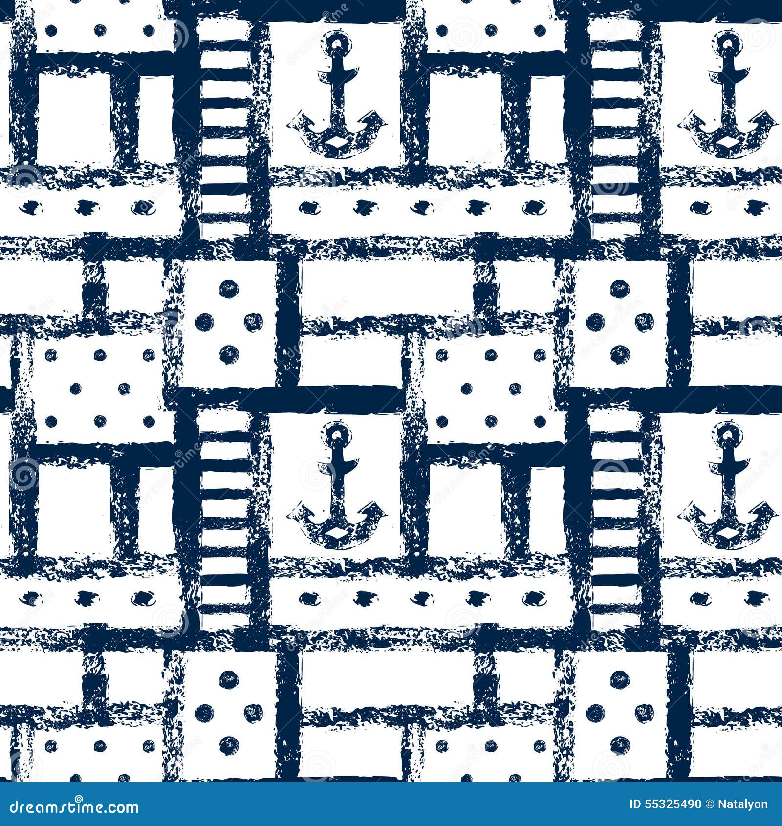 Stripes With Anchor Vector