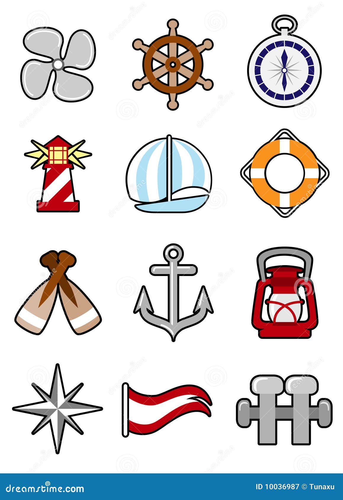 Nautical icon set stock vector. Illustration of nautical - 10036987