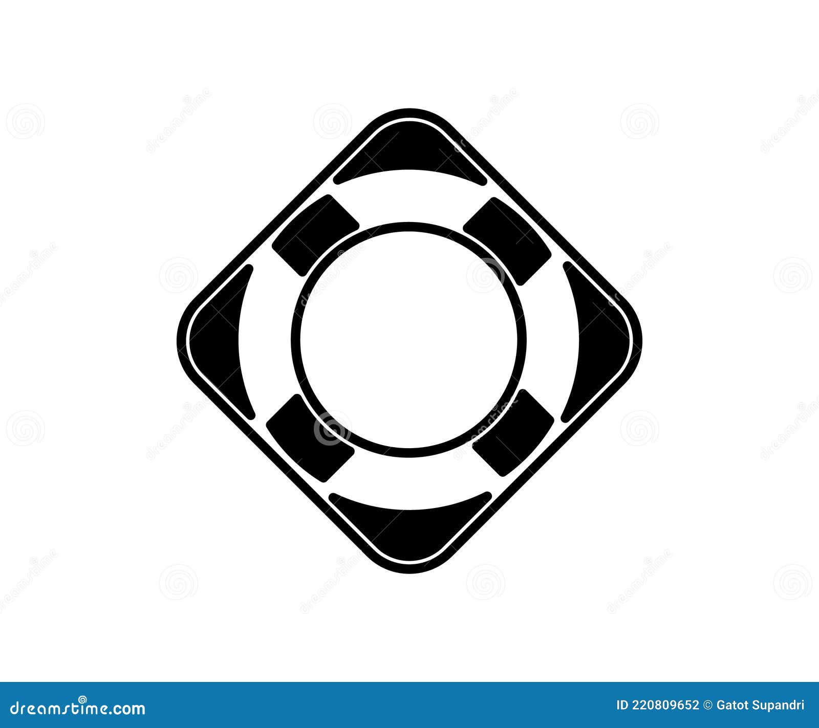 Nautical Lifebuoy Icon Vector Logo Design Template Stock Vector ...