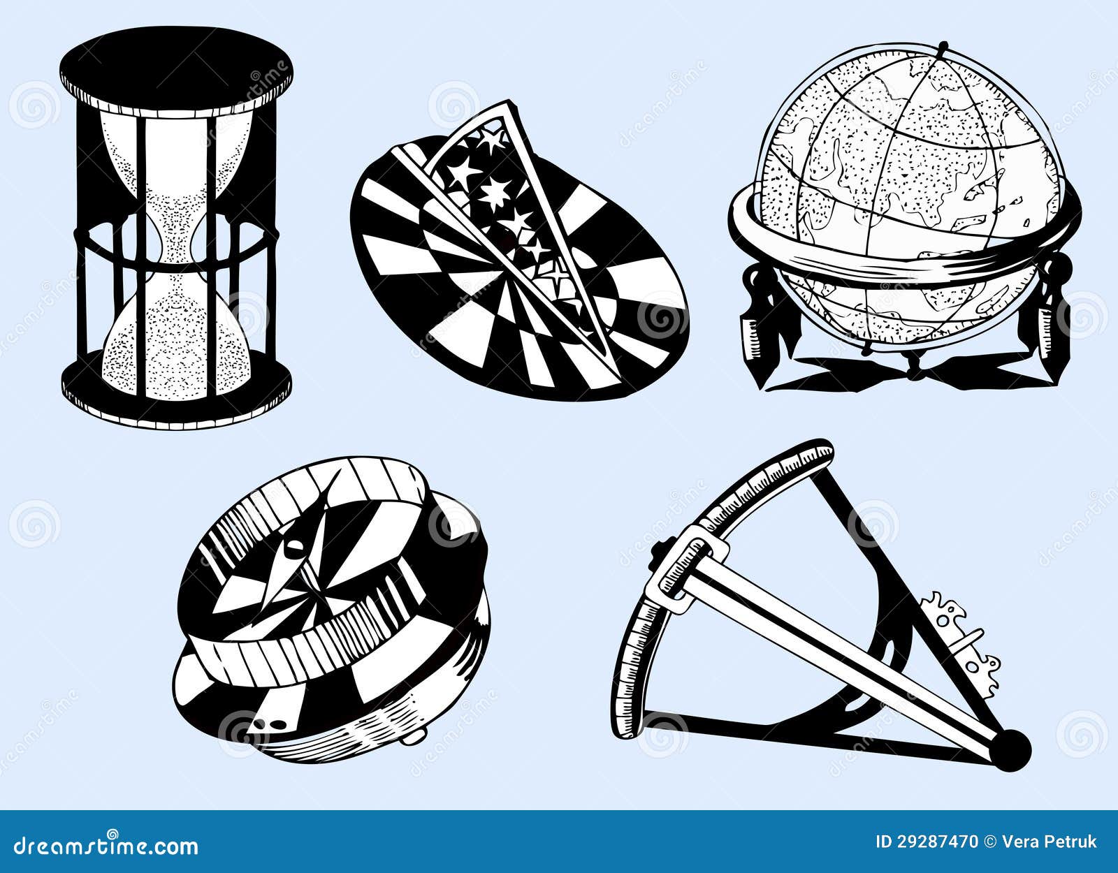 Nautical instruments stock illustration. Illustration of learn - 29287470