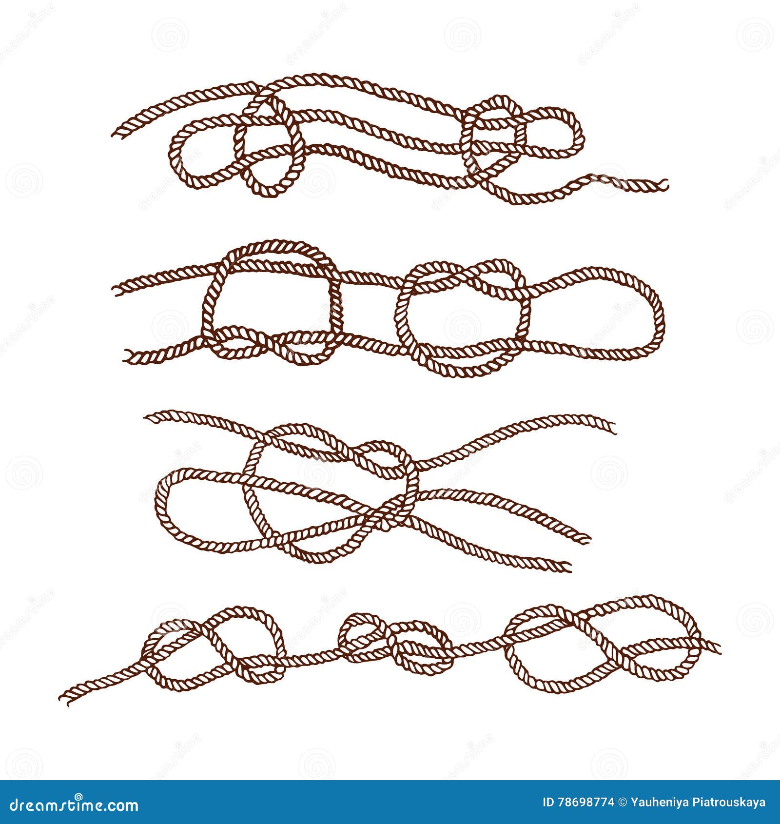 Nautical knot set stock vector. Illustration of element - 78698774