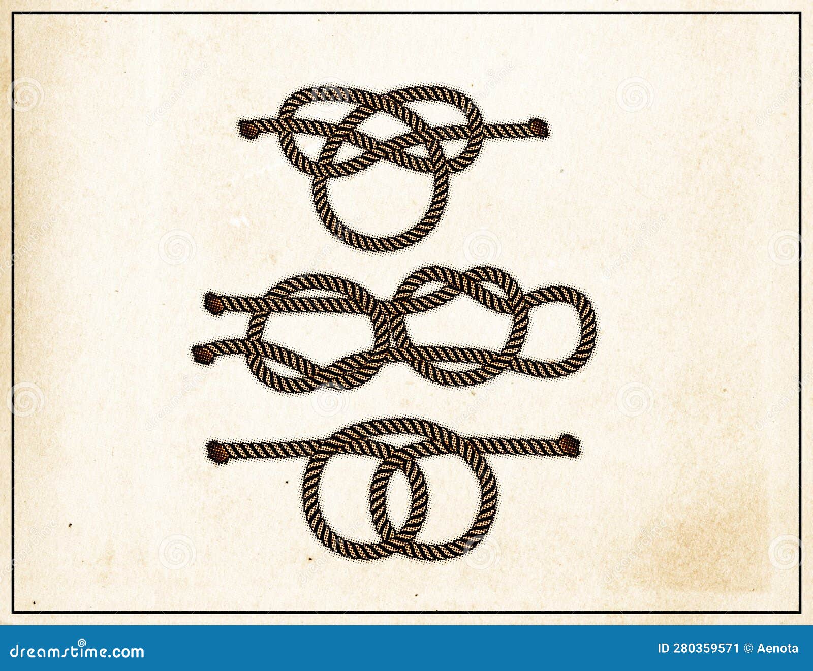 Nautical knots stock illustration. Illustration of joint - 280359571
