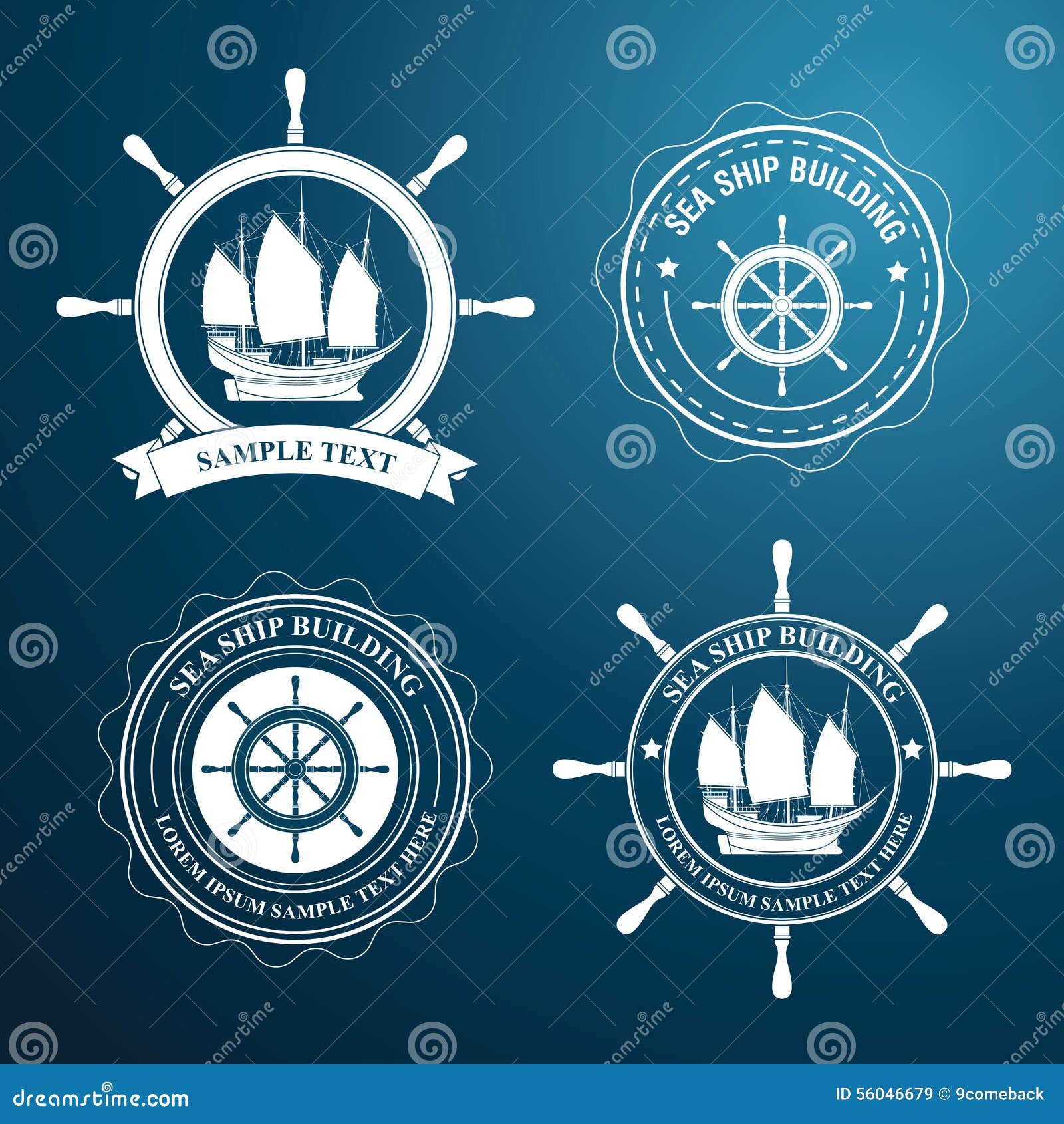 Nautical label stock vector. Illustration of nautical - 56046679