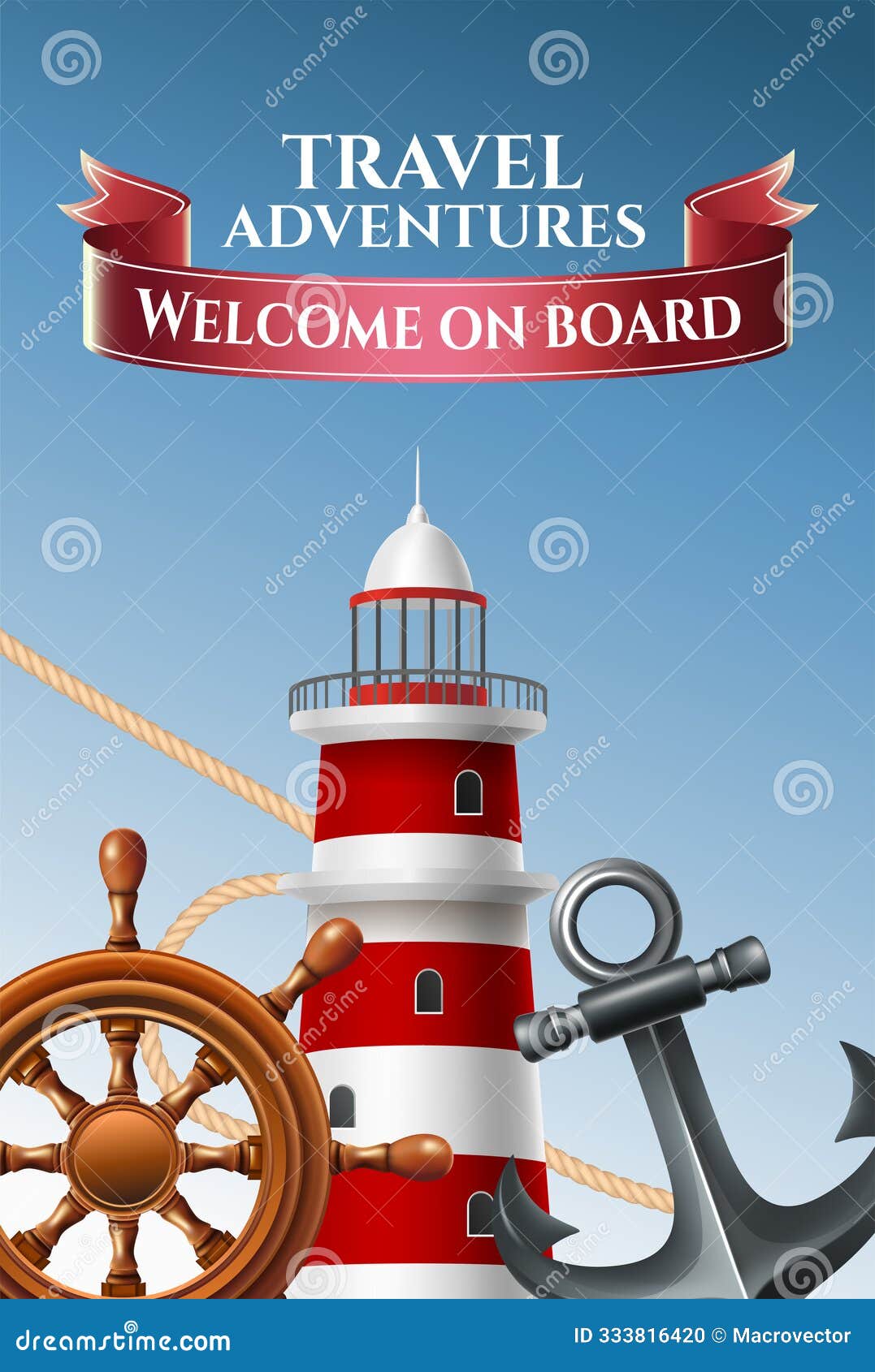 Nautical Labels Realistic Horizontal Banner Royalty-Free Stock Photo ...