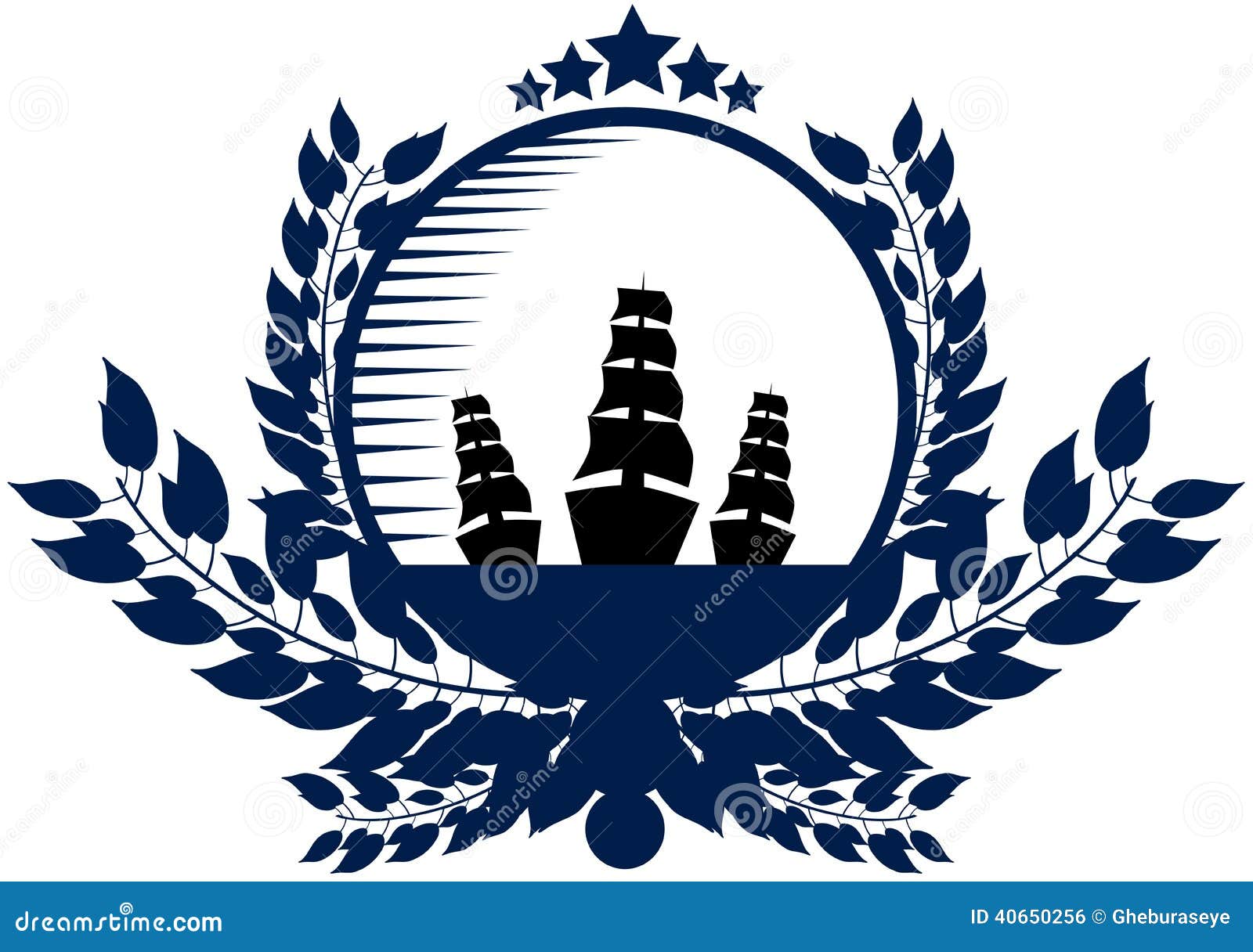 Nautical Logo in Blue Tones Stock Vector - Illustration of ships, idea ...