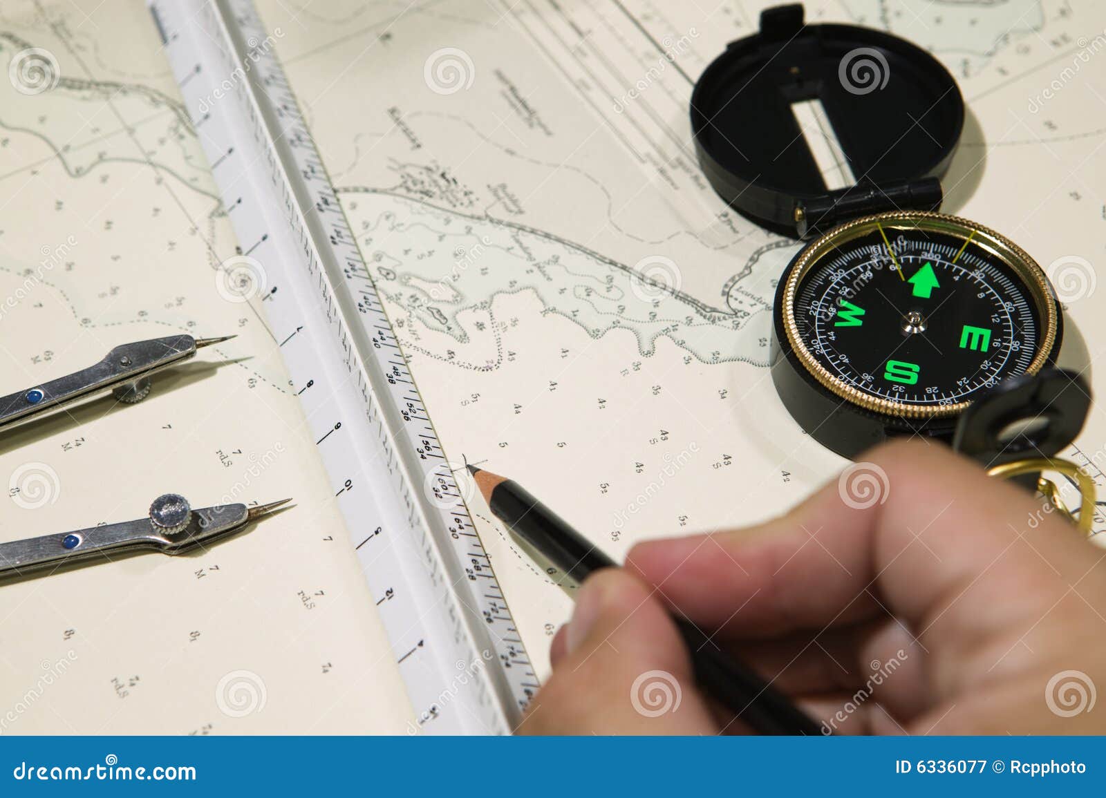 Nautical Map stock image. Image of ideas, south, forward - 6336077