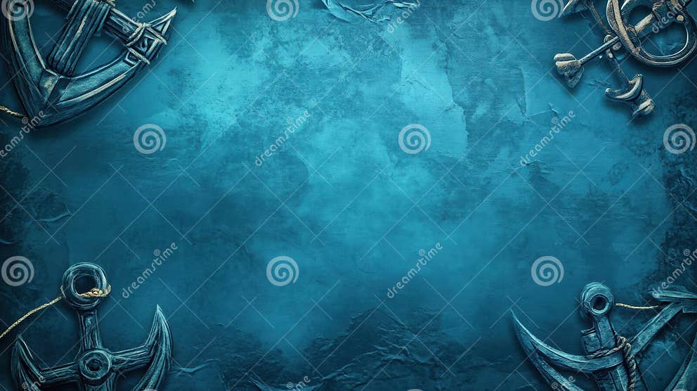 Nautical Map Background Featuring Anchors with Ample Copy Space for ...