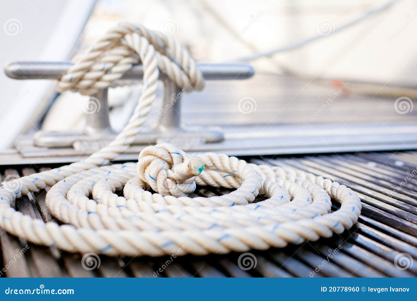 Nautical mooring rope stock photo. Image of moor, knotted - 20778960