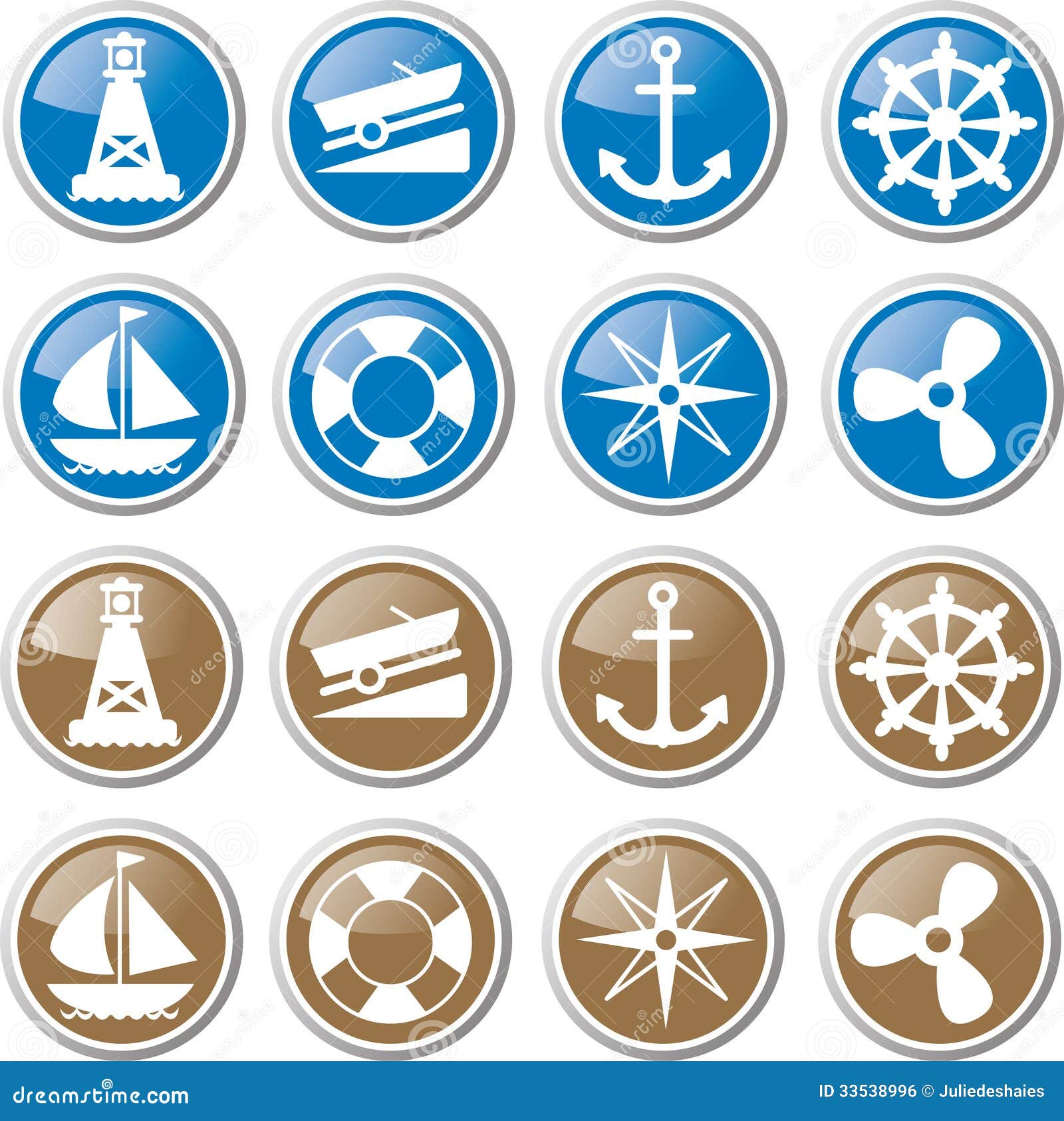 Nautical navigation icons stock vector. Illustration of recreational ...