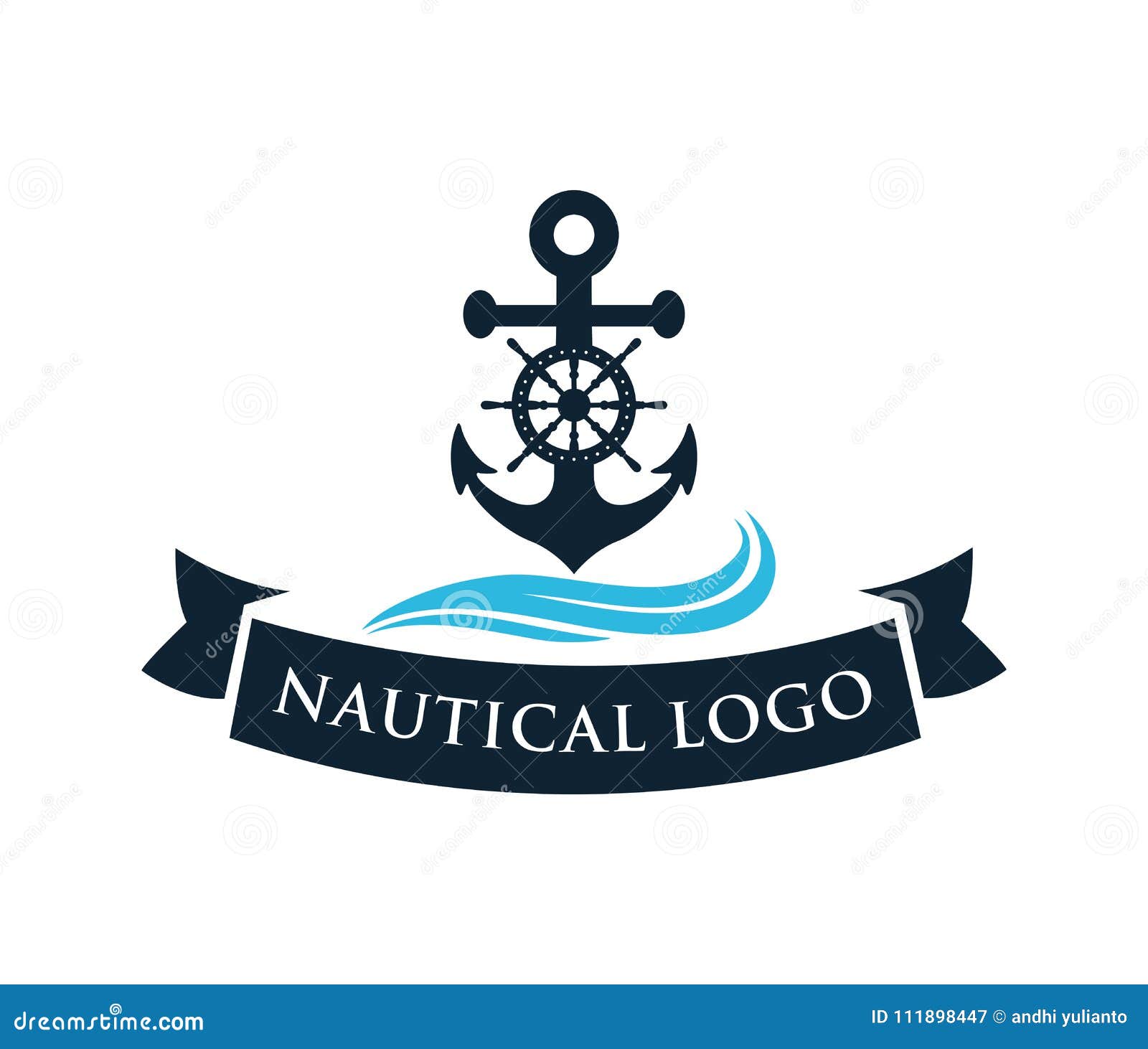 Nautical Navy Cruise Vector Logo Design Stock Illustration ...