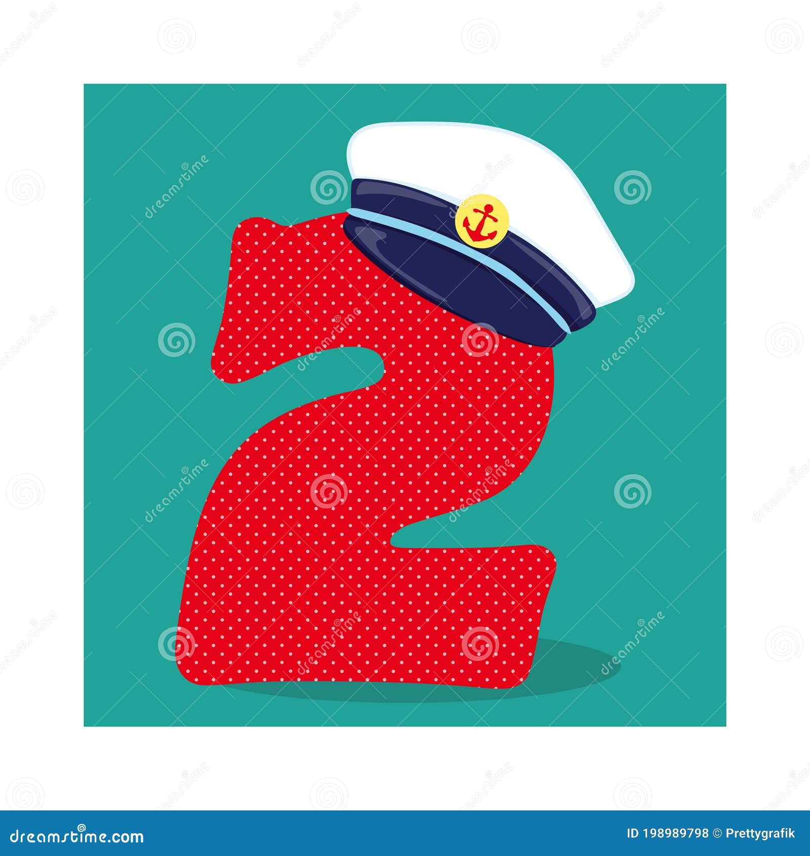 Nautical Number 2 02 stock vector. Illustration of vector - 198989798