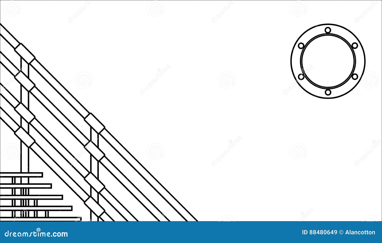 Nautical Outline Background Stock Vector - Illustration of hole, retro ...