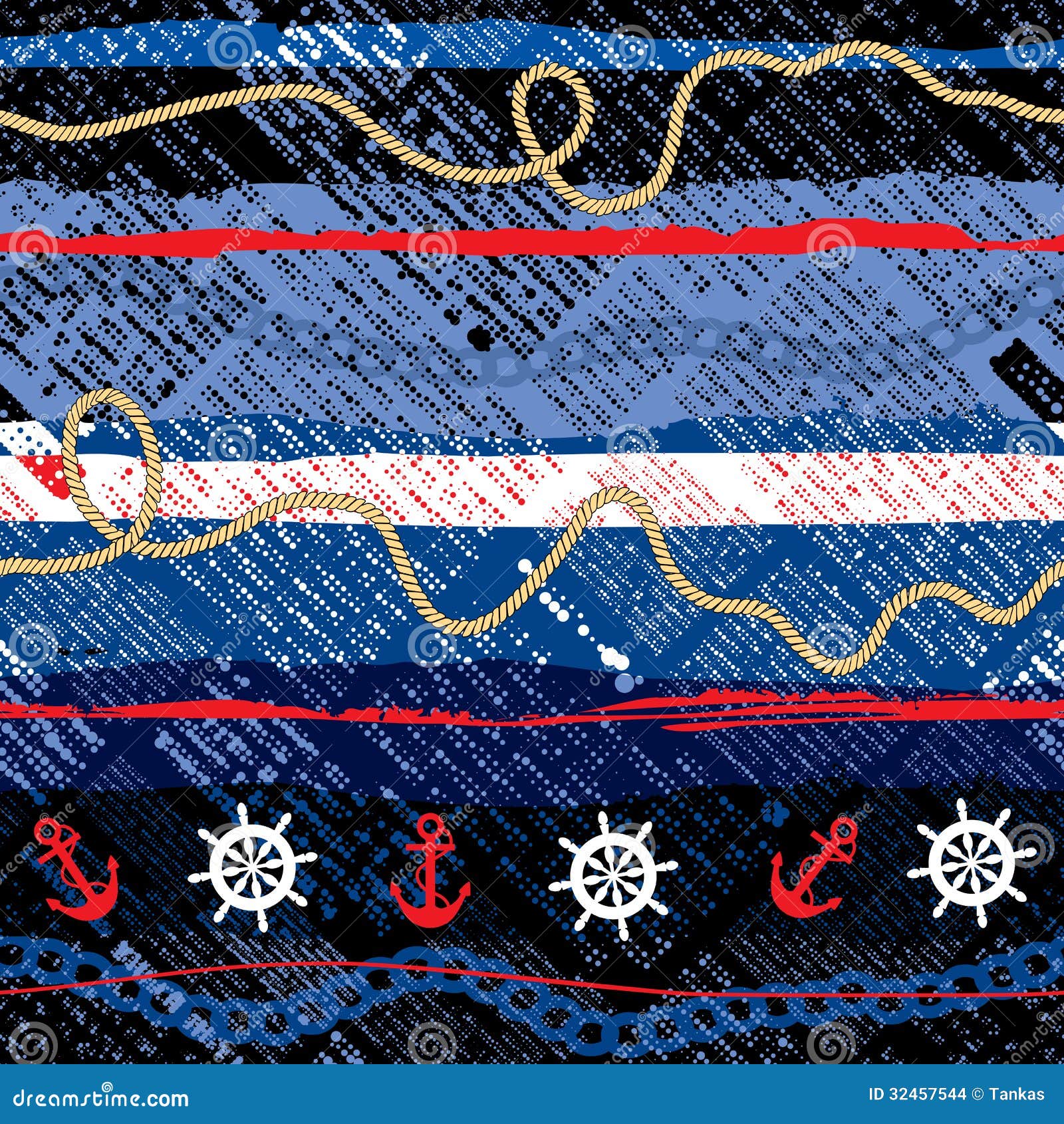 Nautical pattern stock vector. Illustration of nautical - 32457544