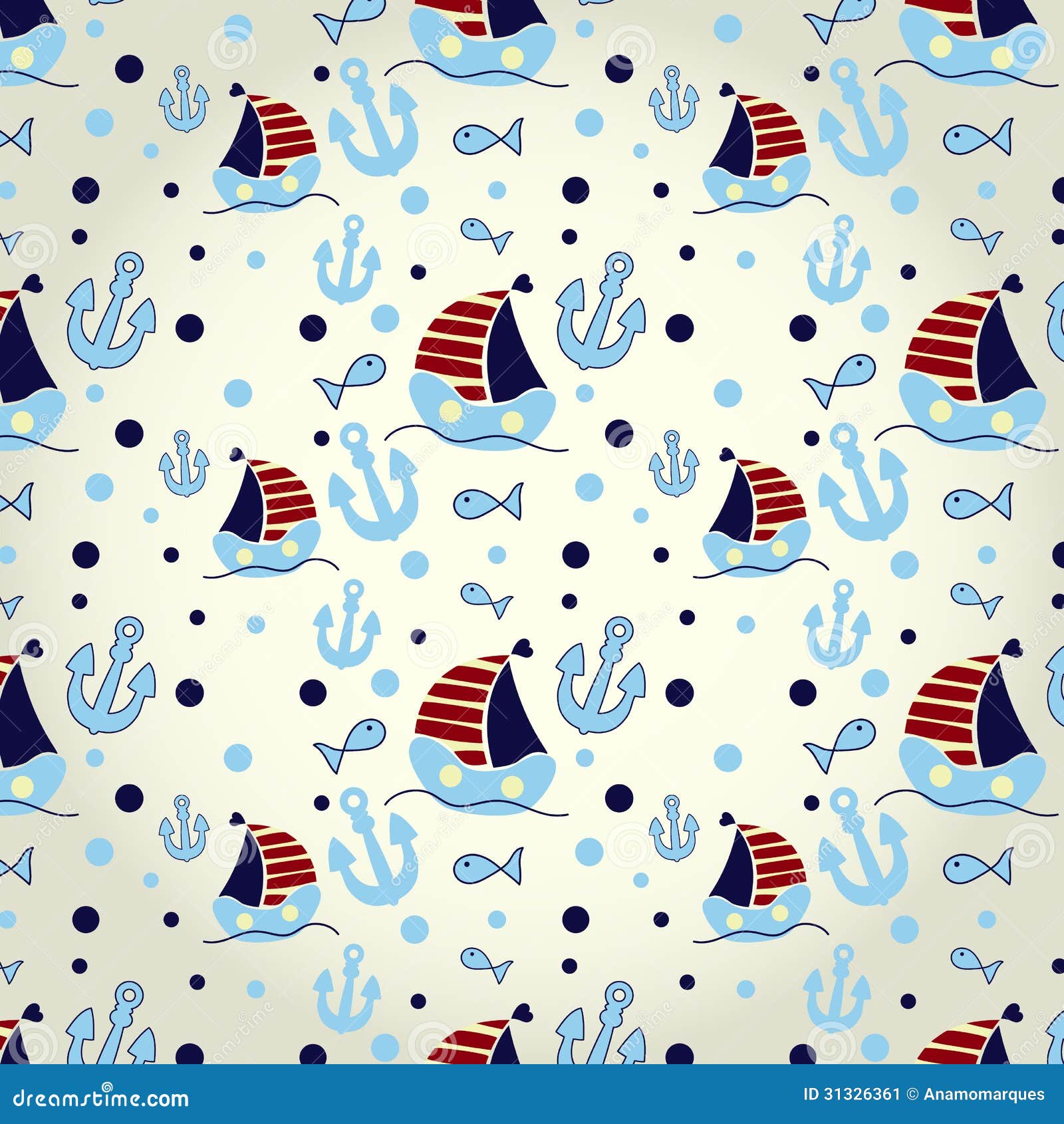 Nautical pattern stock vector. Illustration of banner - 31326361