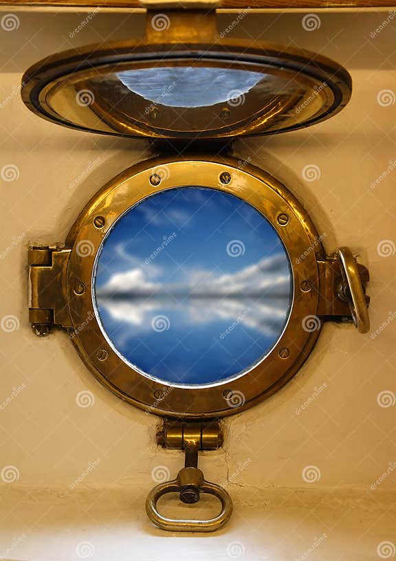 Nautical porthole stock photo. Image of vessel, view - 11686886