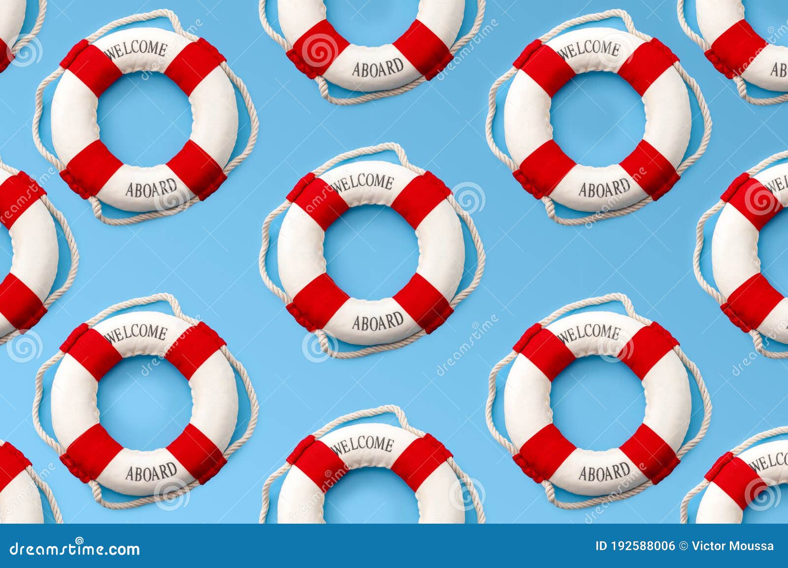 Nautical Rescue, Lifesaver Help and SOS Concept with Red and White Life ...