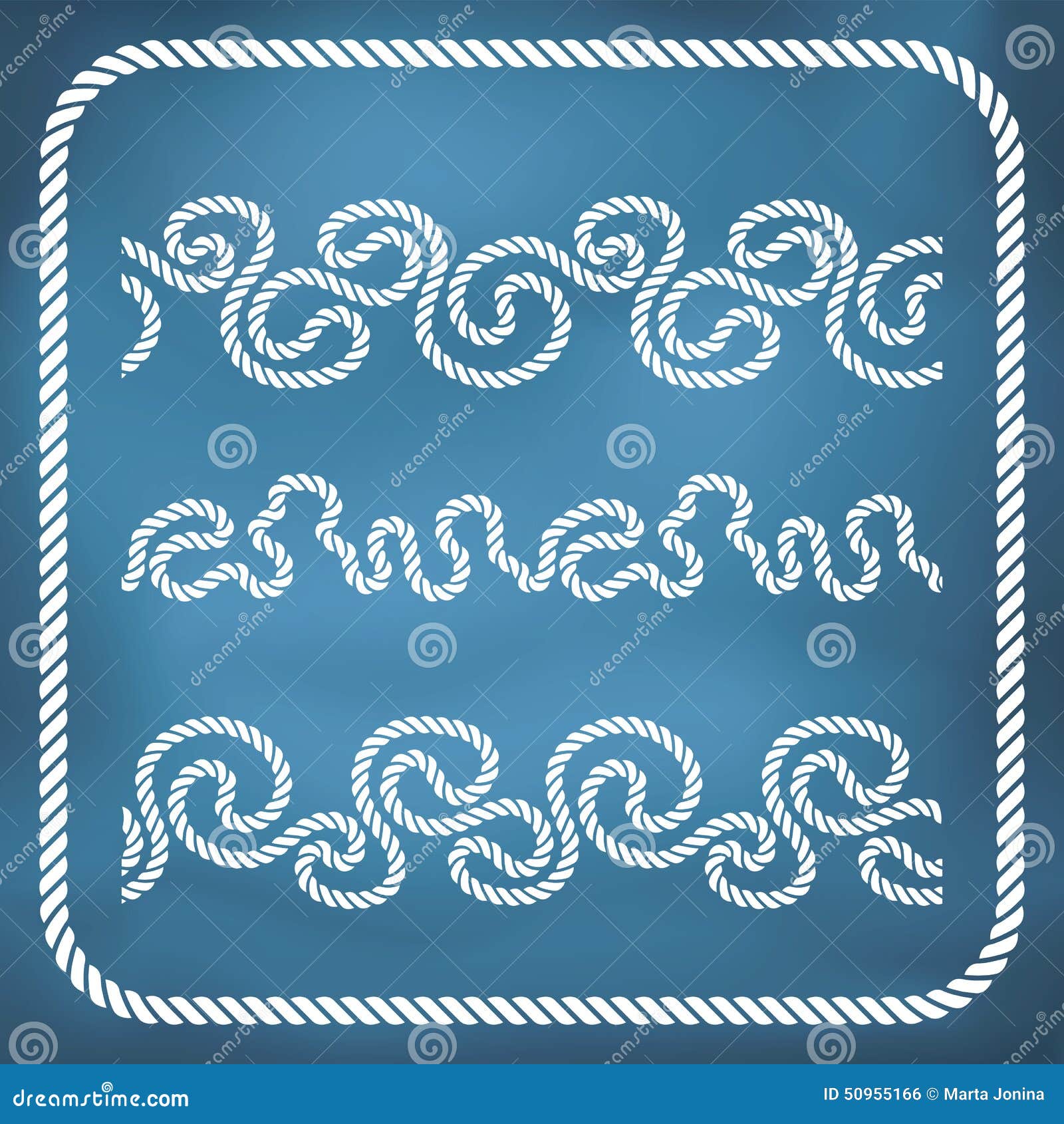 Nautical rope border stock illustration. Illustration of jute - 50955166