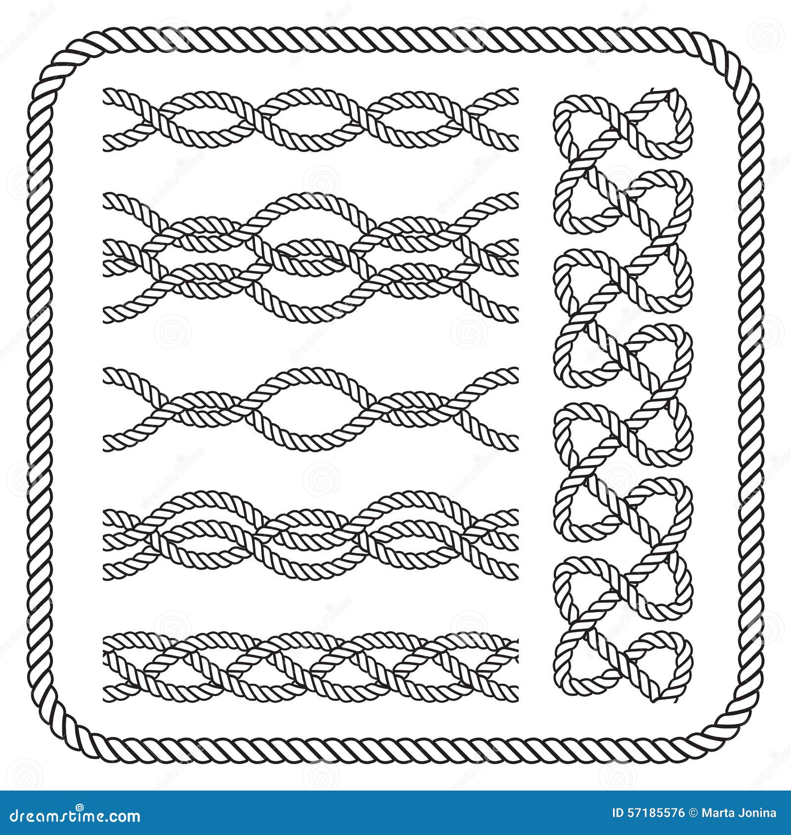 Nautical Rope Border Square
