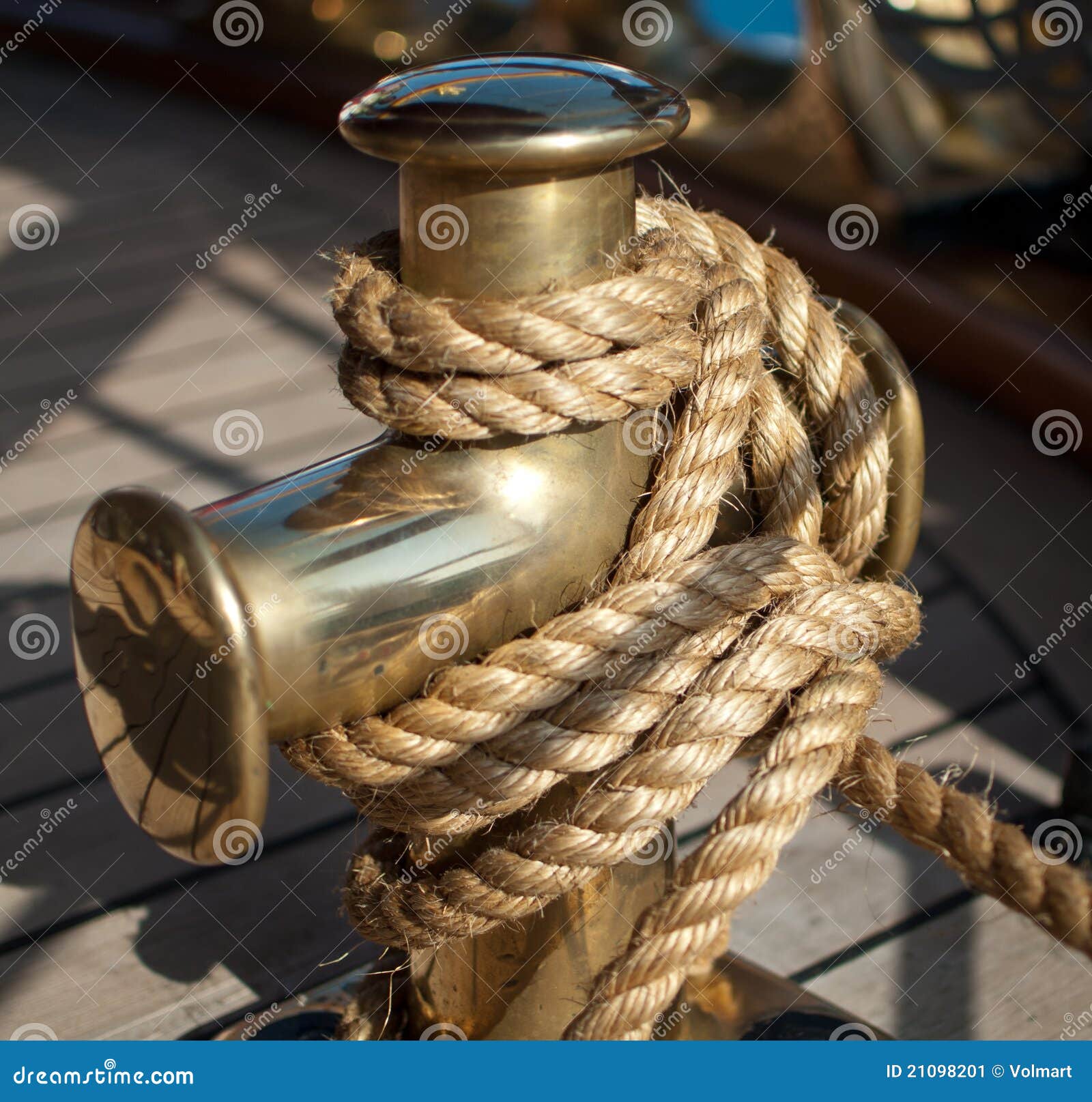 Nautical rope on the cleat stock image. Image of nautical - 21098201
