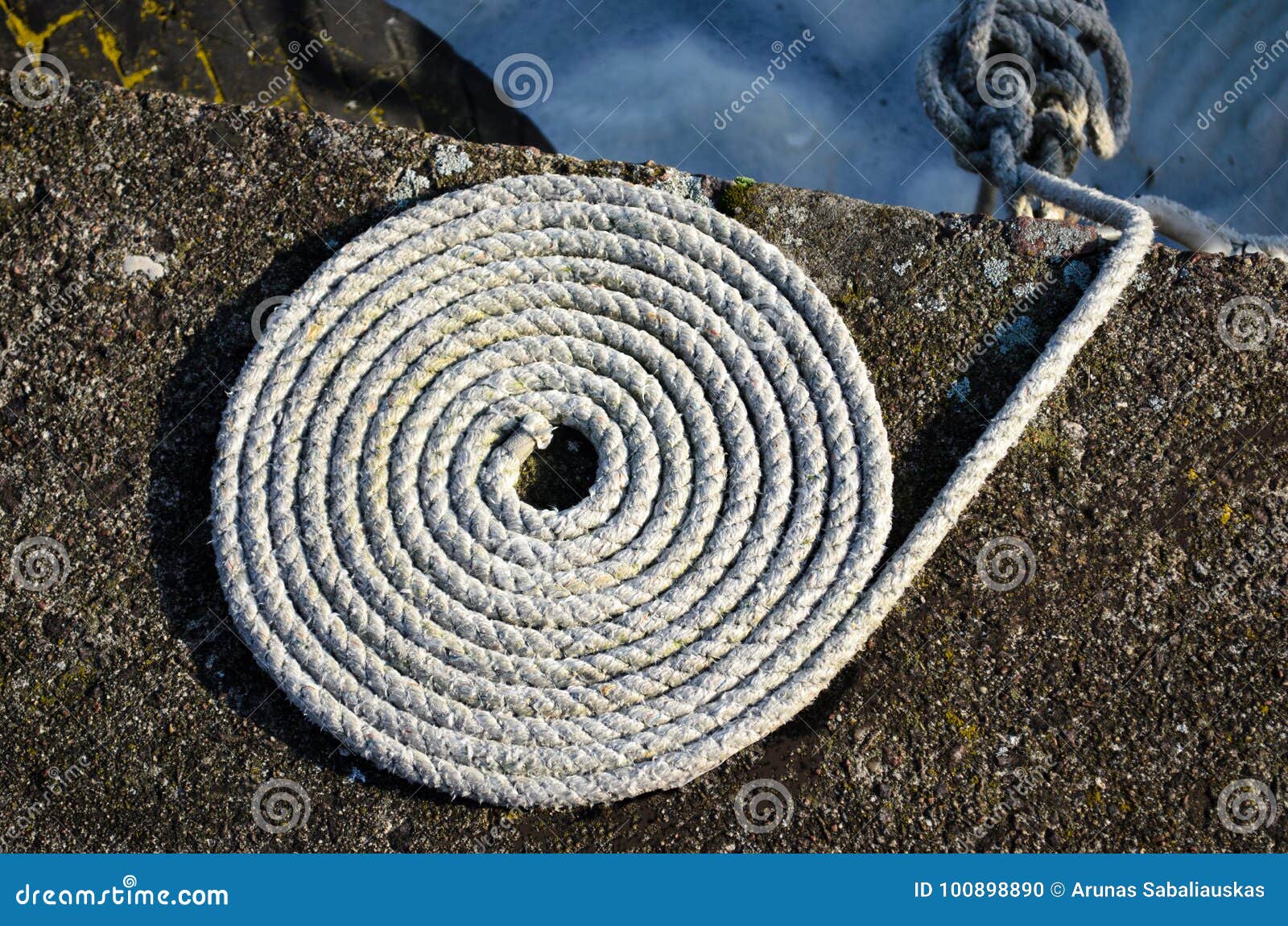 Nautical rope stock photo. Image of boat, dock, outdoors - 100898890