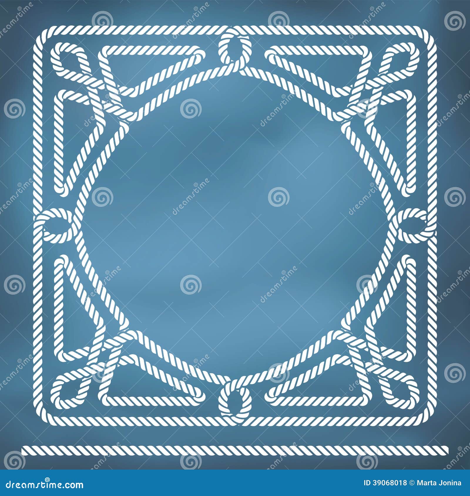 Nautical rope knote border stock vector. Illustration of rope - 39068018