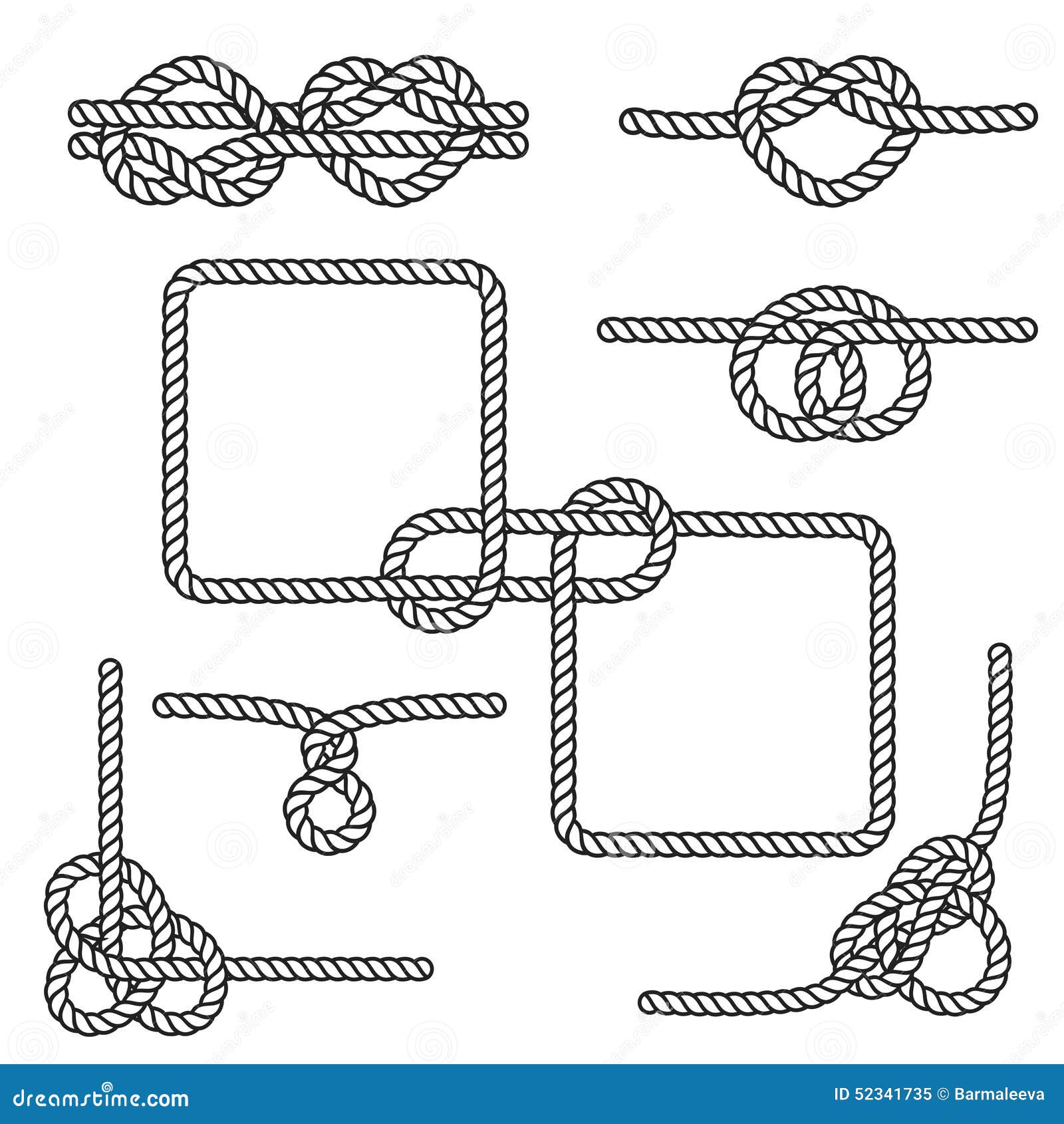 Big Set Of Nautical Rope Knots Vector | CartoonDealer.com #189428875