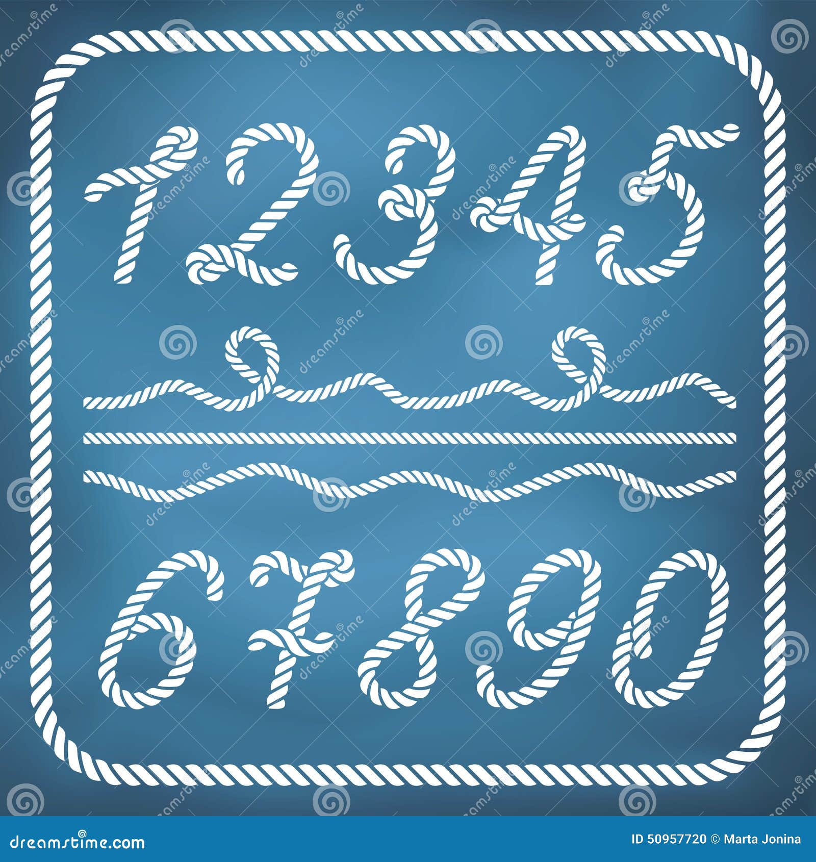 Nautical rope letters stock illustration. Illustration of letter - 50957720