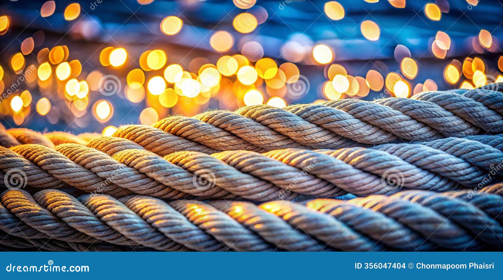 Nautical Rope Pattern Bokeh Background a Seamless Design for Maritime ...