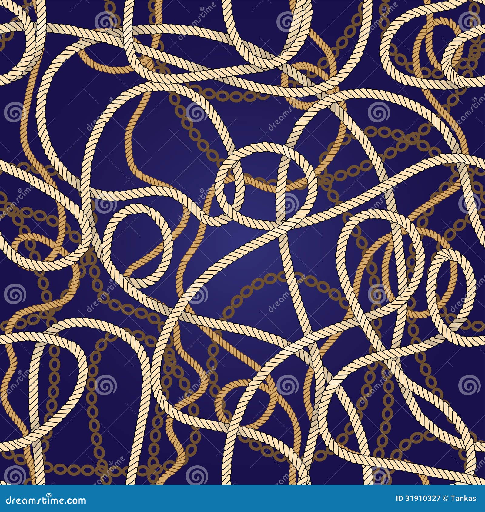 Nautical rope pattern stock vector. Illustration of repetition - 31910327