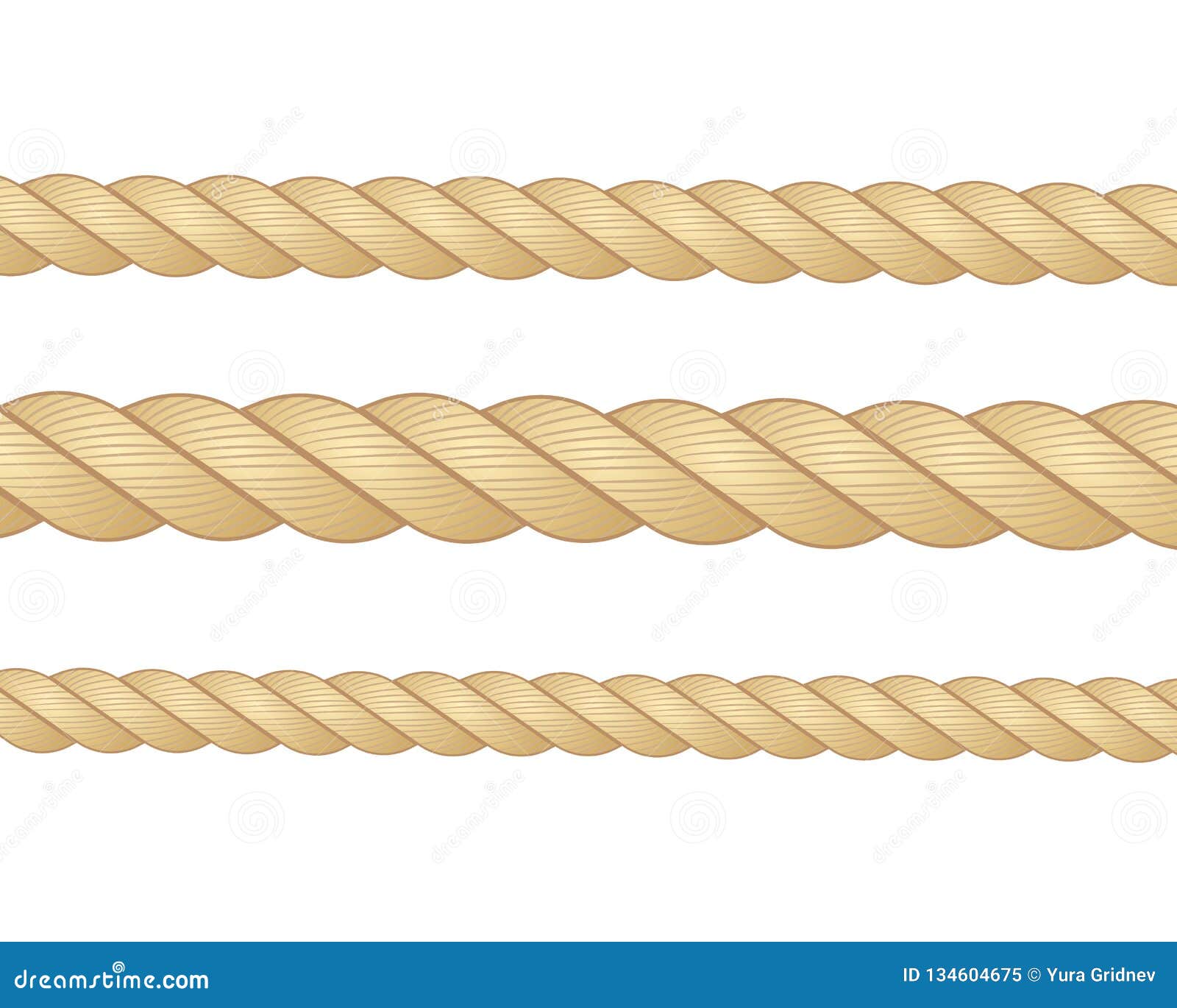 Nautical Rope. Round and Square Rope Frames, Cord Borders. Sailing ...