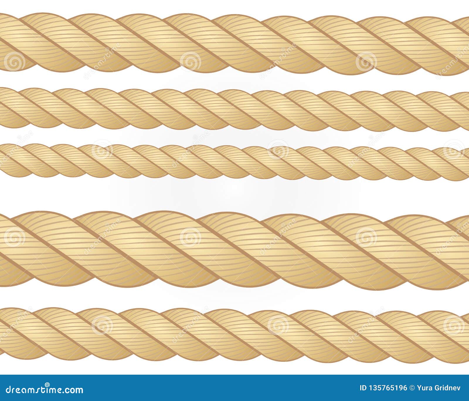Nautical Rope. Round and Square Rope Frames, Cord Borders. Sailing ...